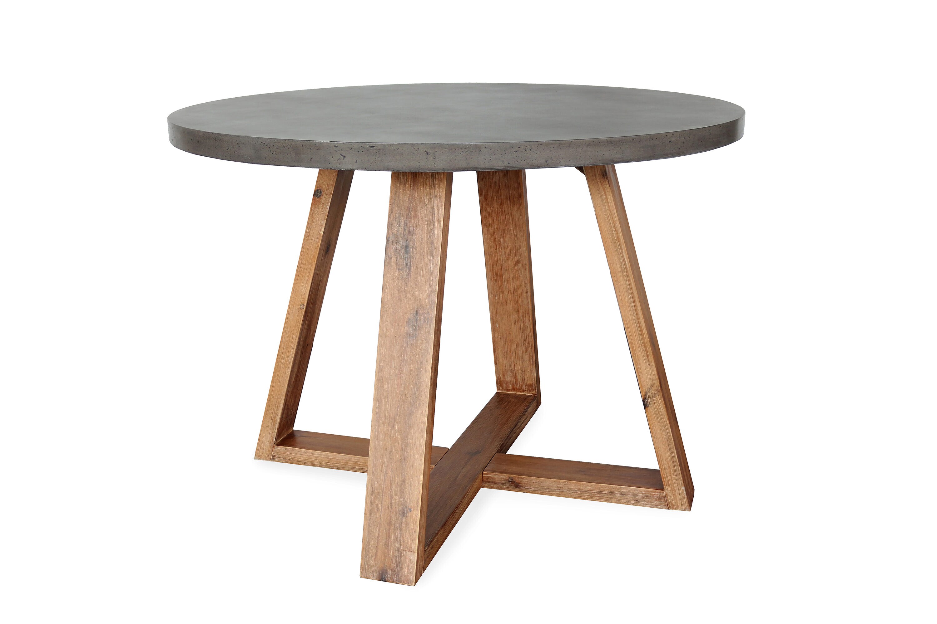 Leisure made athens round cement outdoor coffee table store