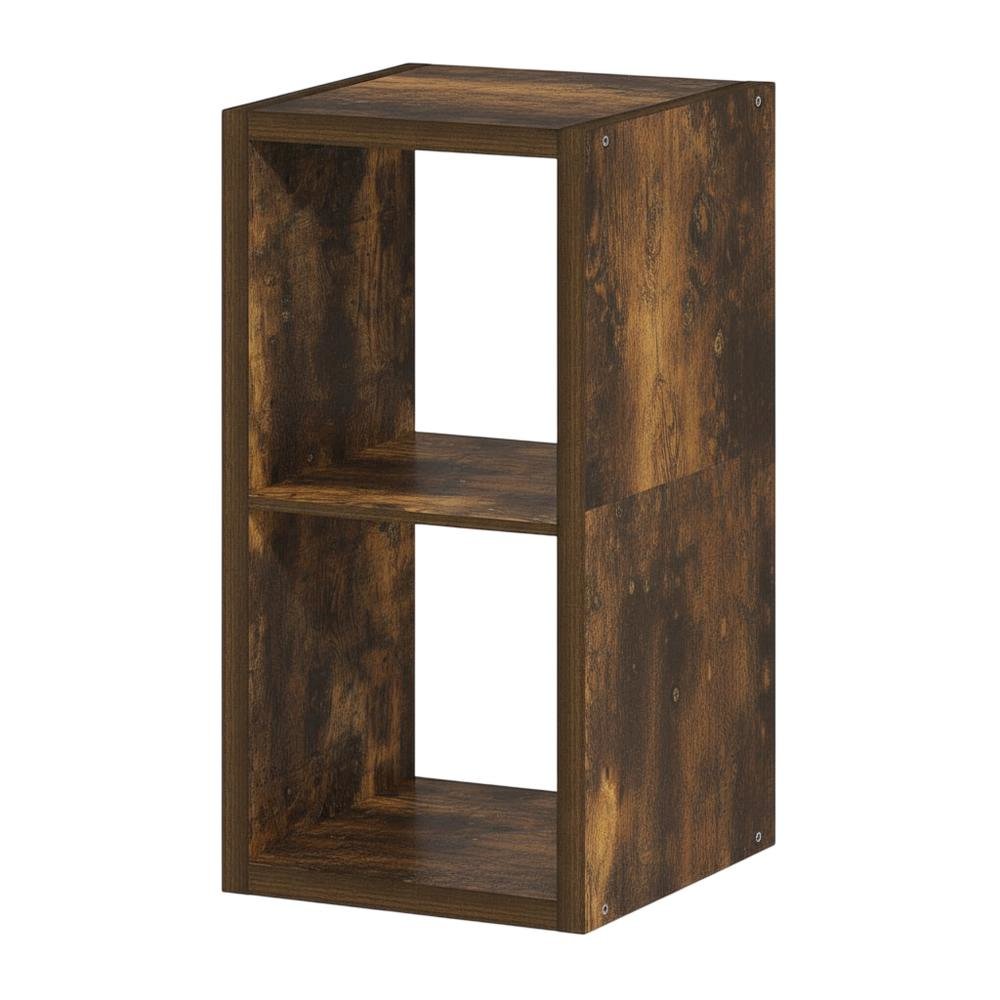 FurniFact Wood Bookcase with Stable Design for Home or Office Use in ...