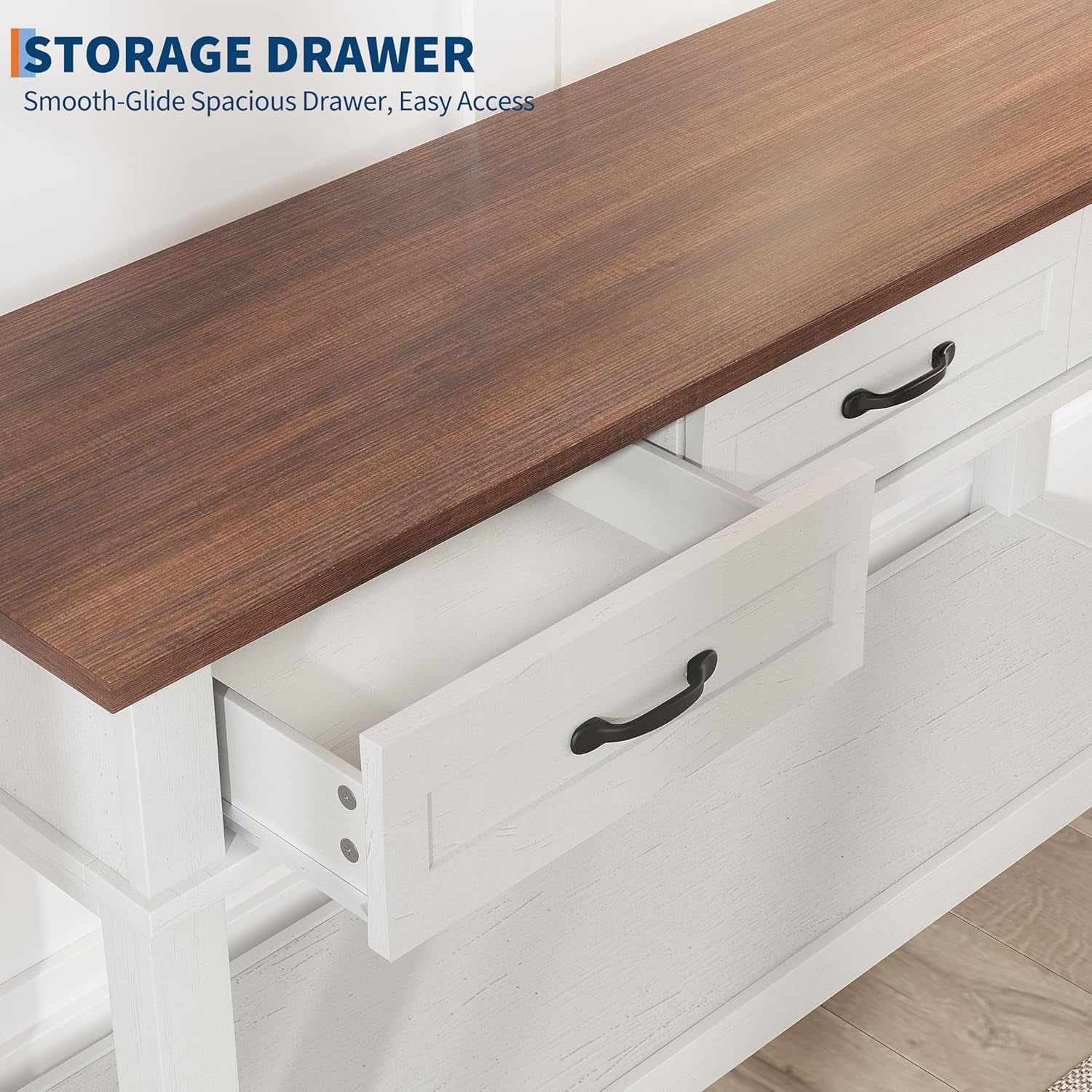 GAOMON 54in Farmhouse Entryway Console Table with 3 Drawers and Open ...