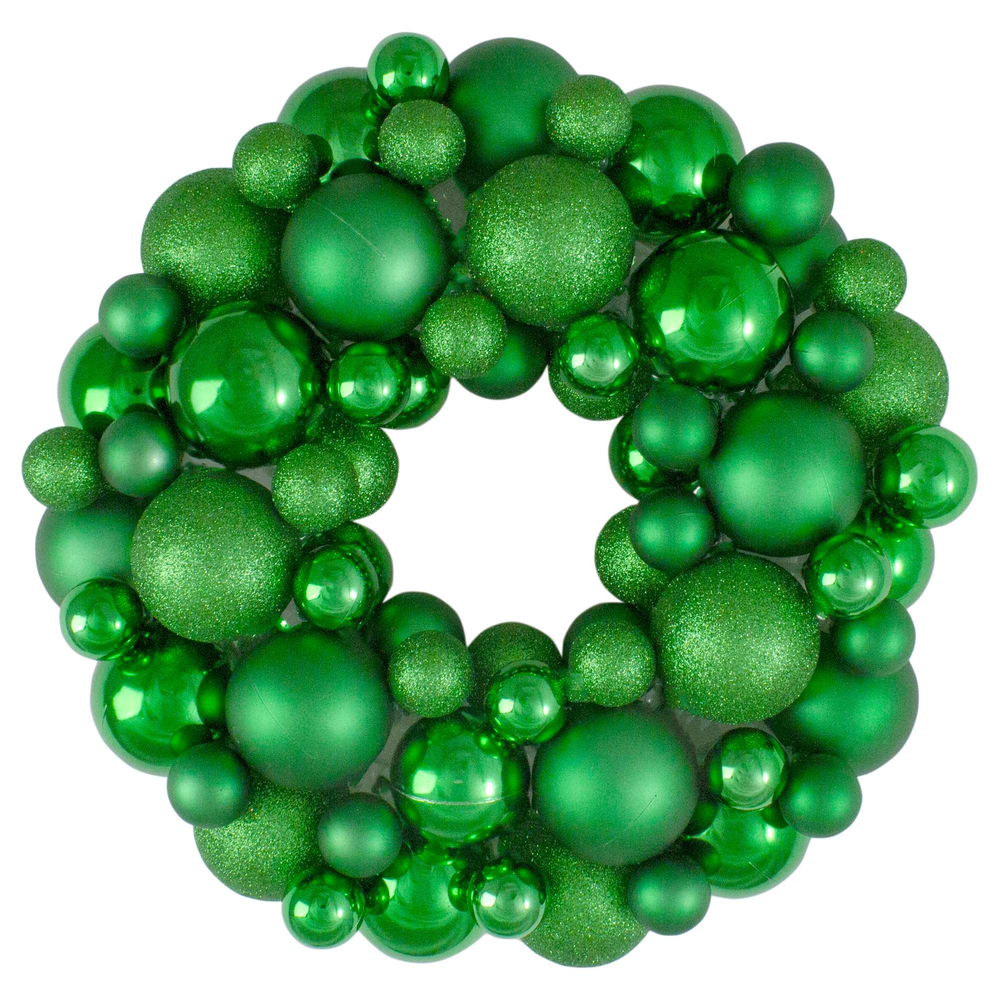 Northlight 3-Finish Shatterproof Ball Christmas Wreath - 13 inch ...