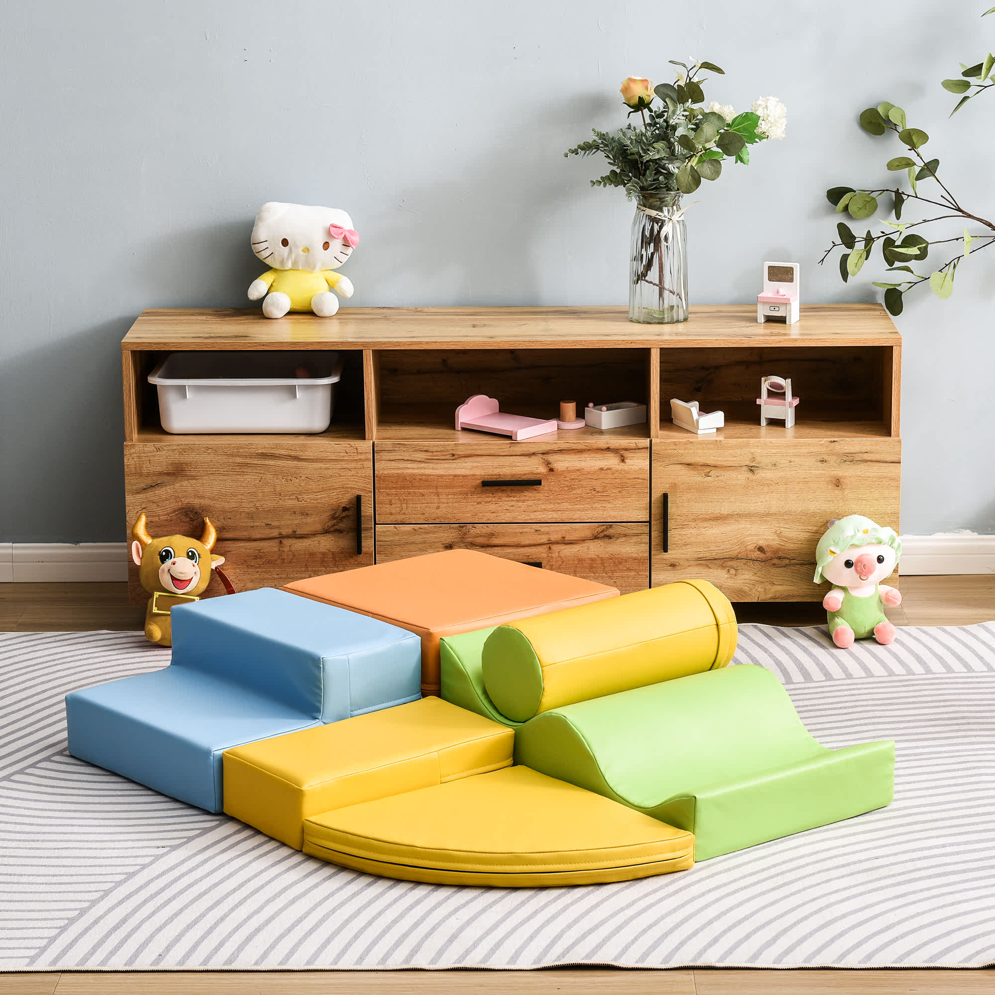 WhizMax 6-in-1 Climb Crawl Activity Play Set for Toddler Indoor Active ...