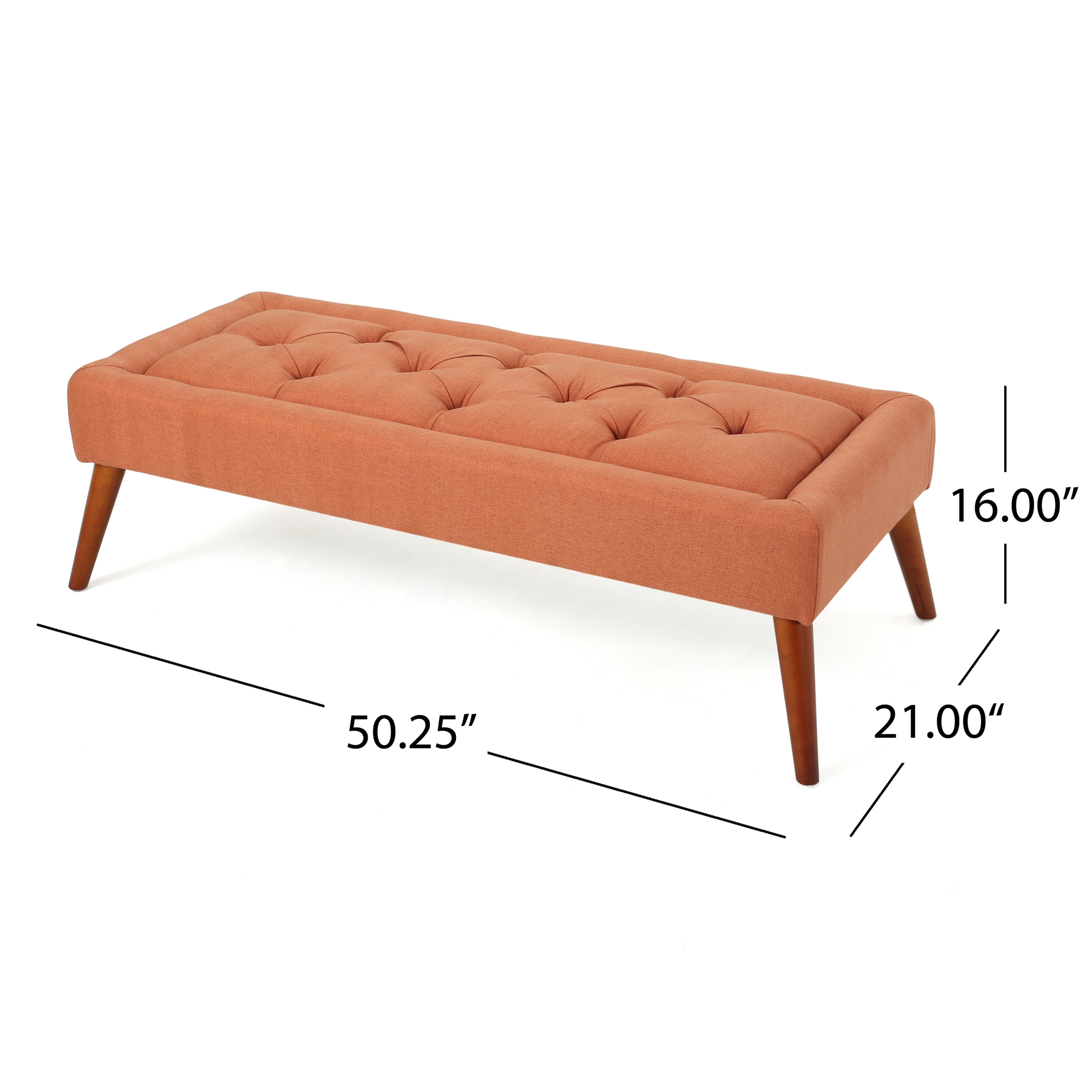 LOVMOR Ottoman Bench Upholstered Bedroom Bench for End of Bed Button ...