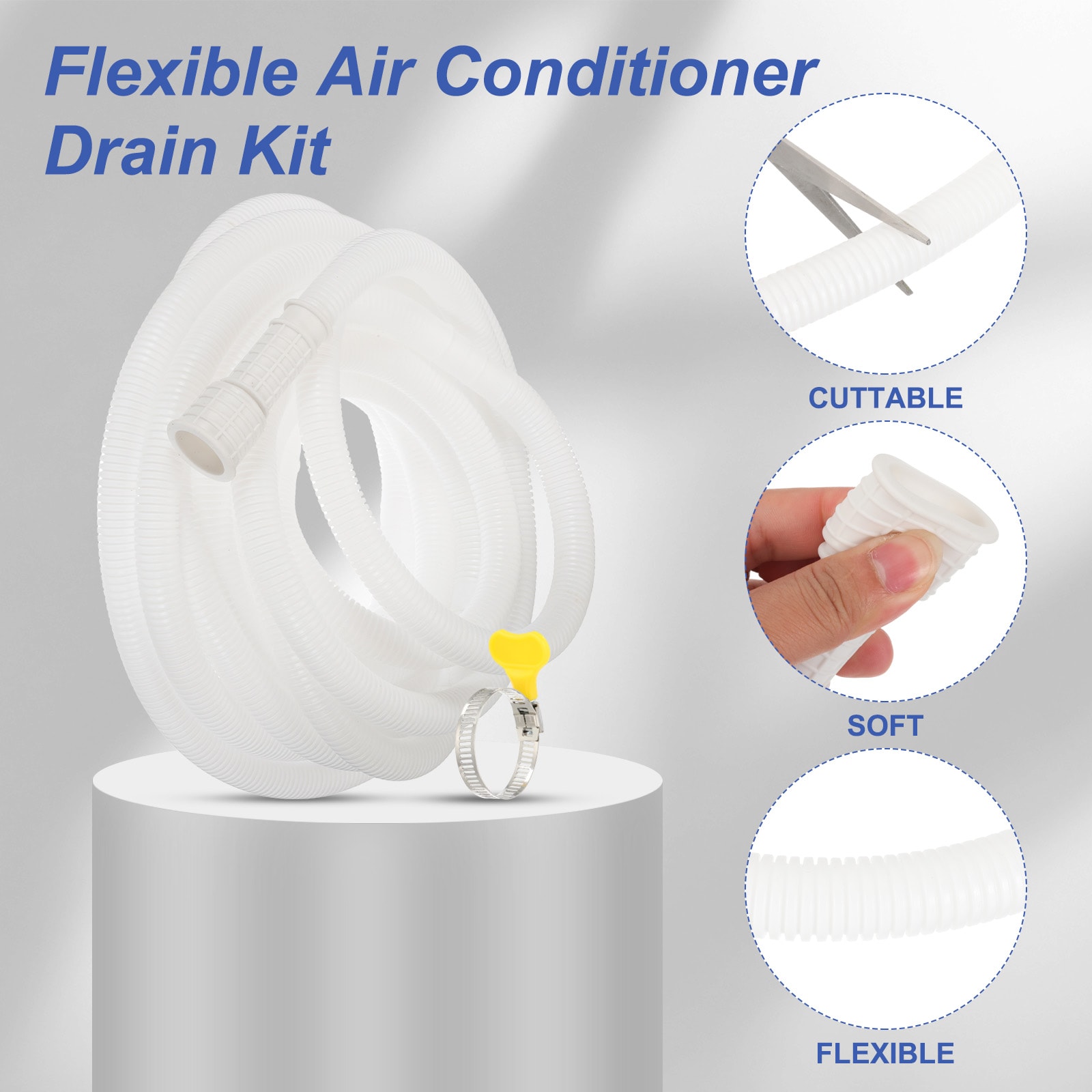 PATIKIL 22.96ft Air Conditioner Drain Kit Universal AC Drain Hose ...