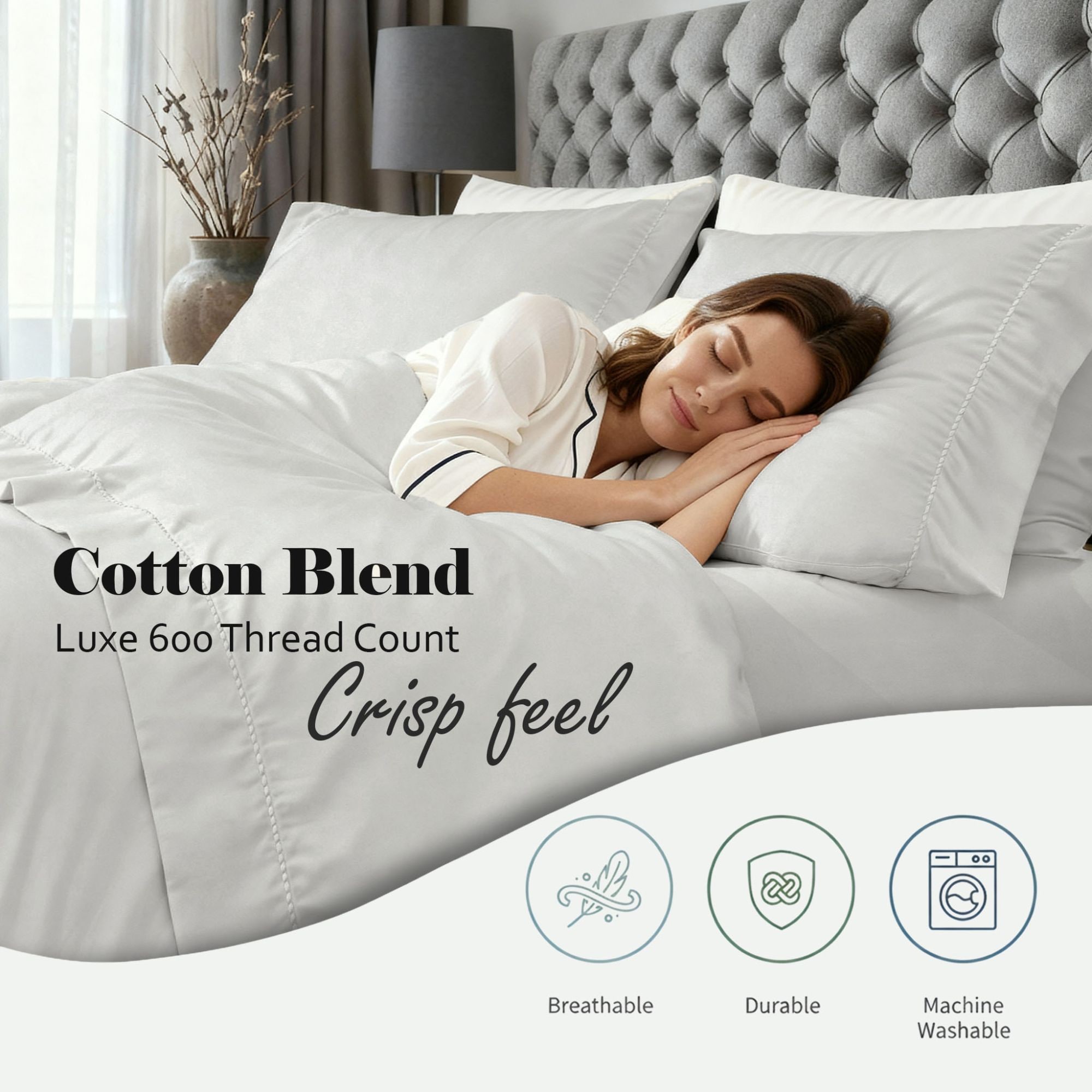 Superior Split king 600 -Thread Count Cotton blend Platinum 5 -Piece ...