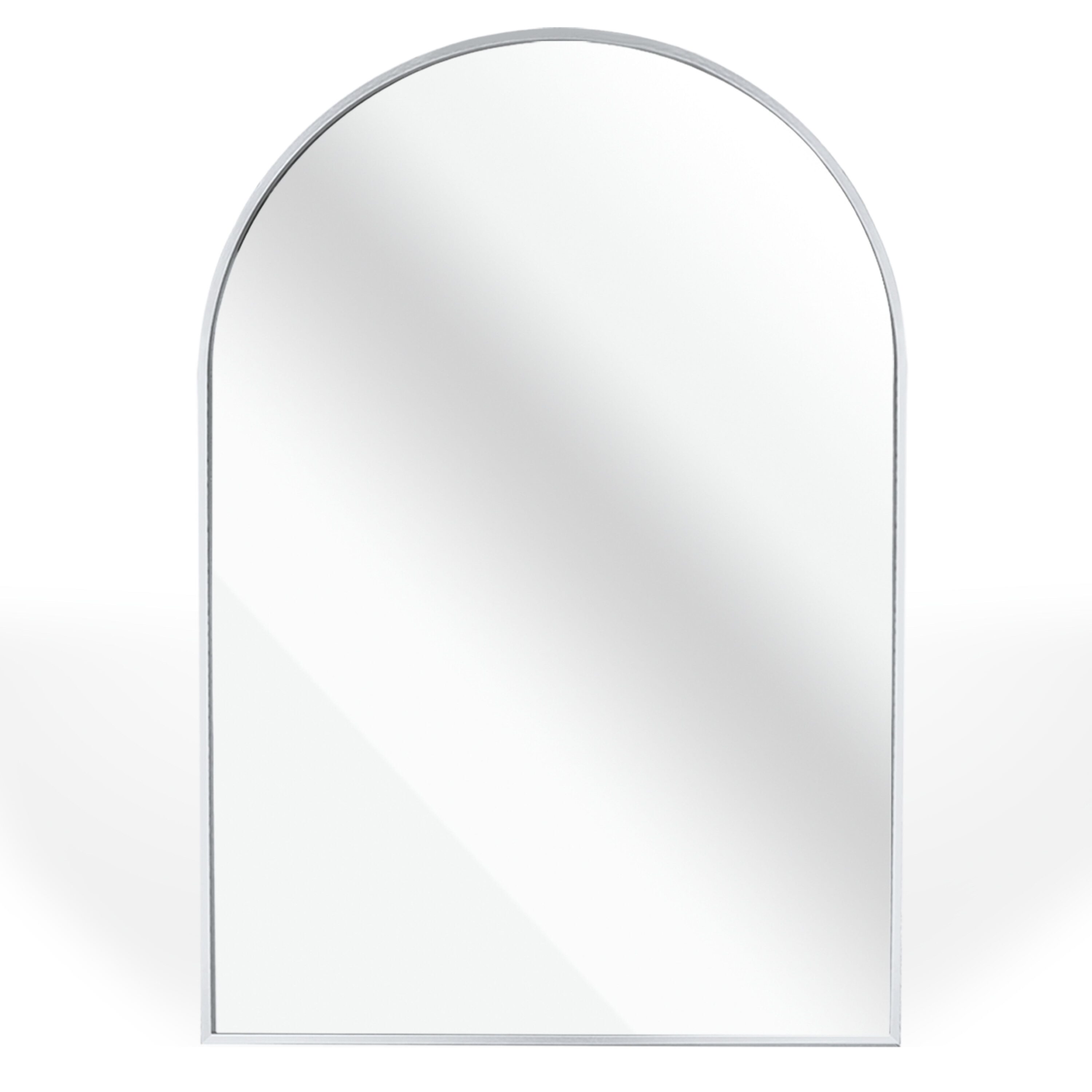 Vynxaria 20x30 Inch Arched Bathroom Wall Mirror Aluminum MDF Wall ...