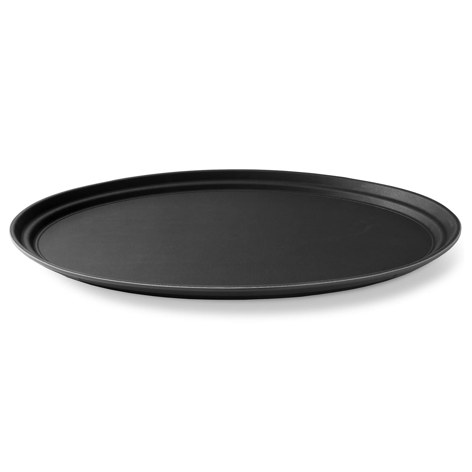 Jubilee 25-in Oval Non-Slip Restaurant Serving Tray - Black - NSF in ...