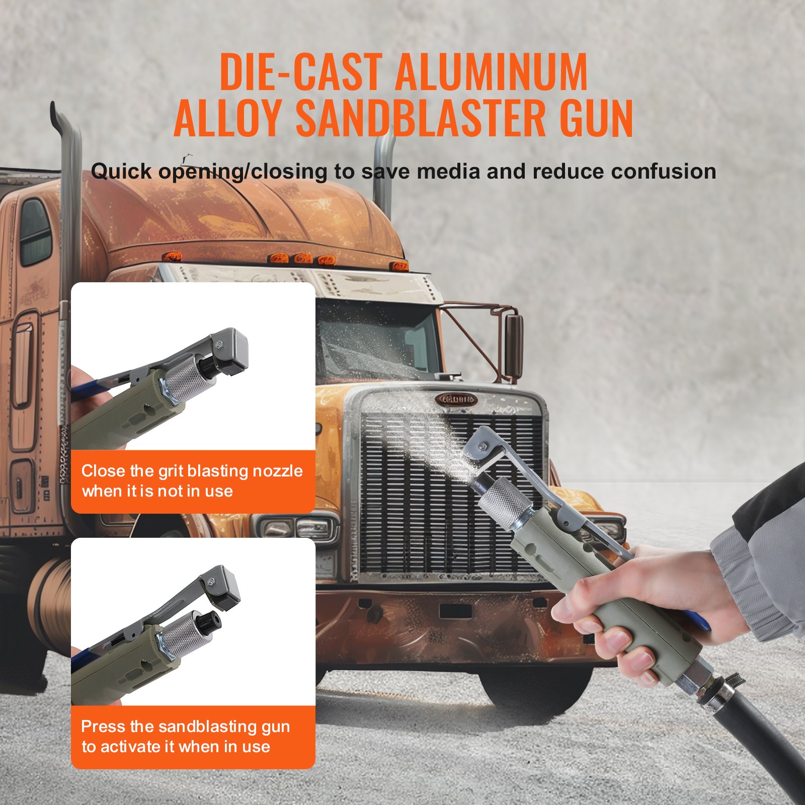 SUGIFT 20 Gallon Sand Blaster High Pressure Portable Abrasive Blasting ...