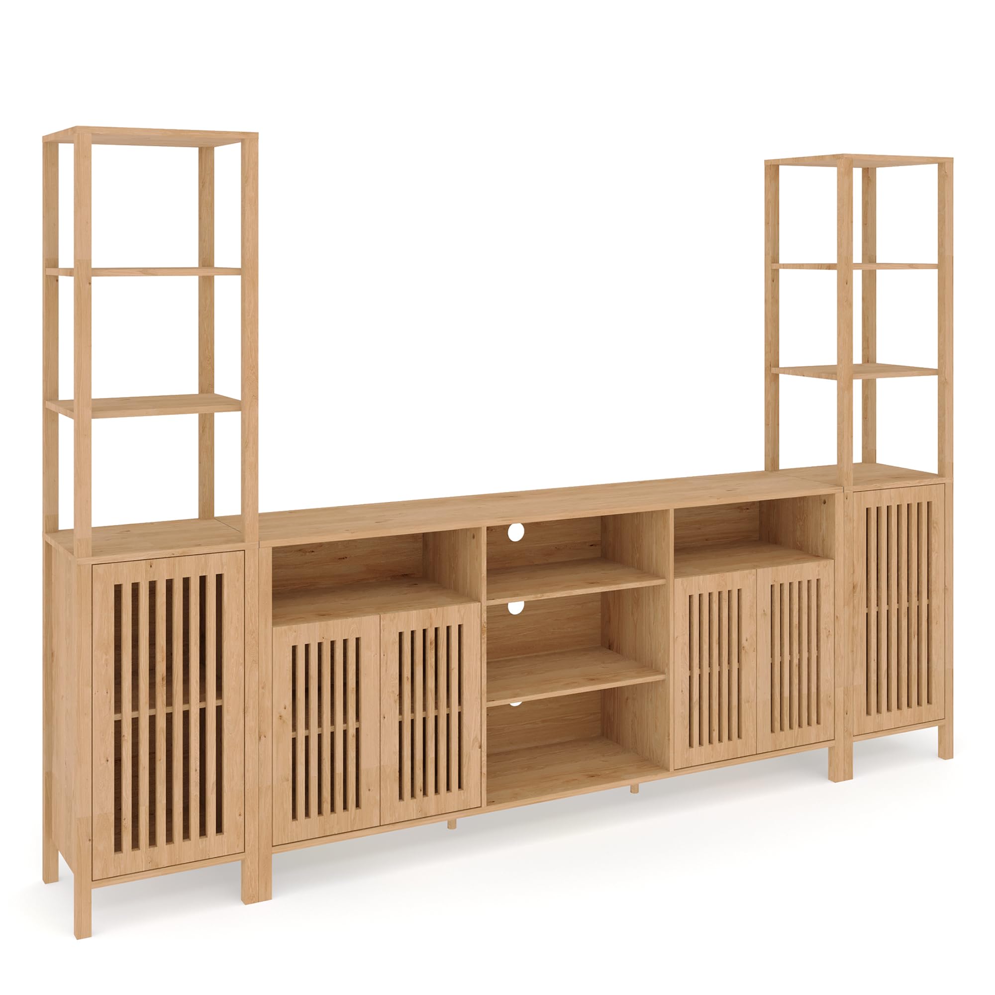 GarveeLife 3-Piece Large TV Stand for TVs up to 70-in Entertainment ...
