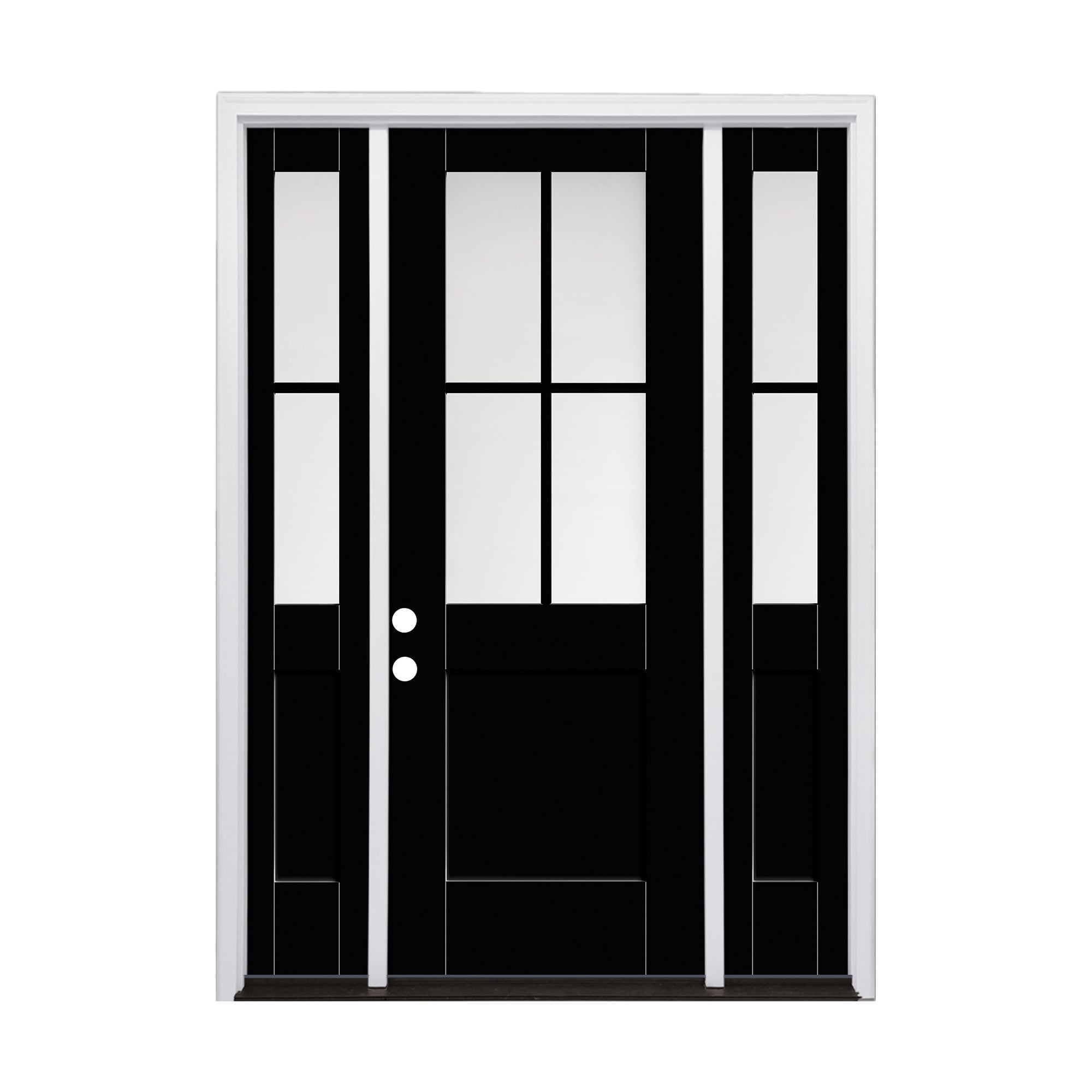 Therma-Tru 68-in x 96-in x 4-9/16-in Fiberglass Right-hand inswing ...