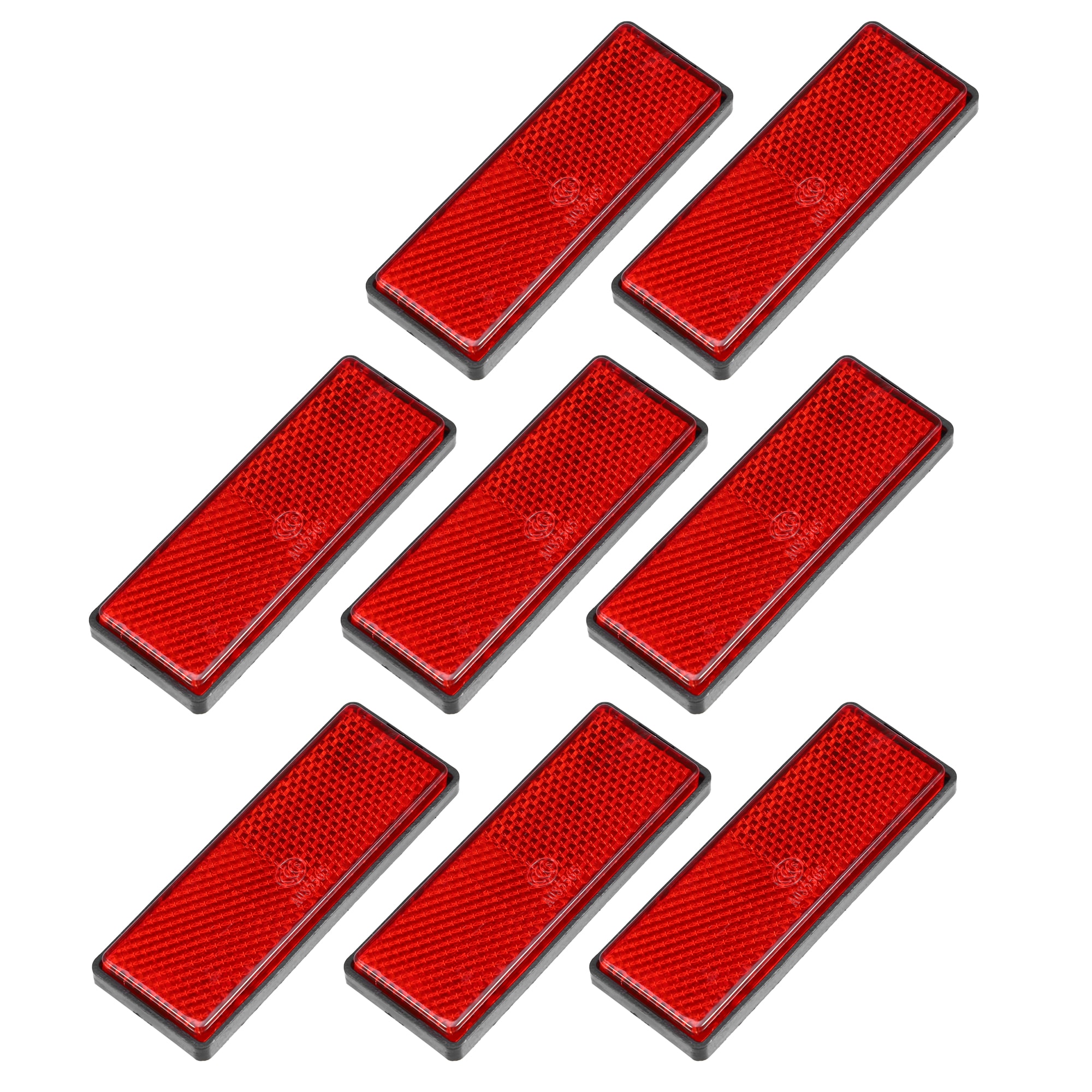 Unique Bargains 8pcs Rectangular Stick-on Safety Spoke Reflective Self ...