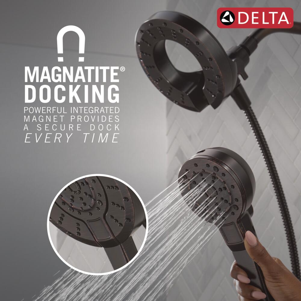 Delta In2ition 5 -Spray Venetian Bronze 6.75-in Round Shower Head with ...