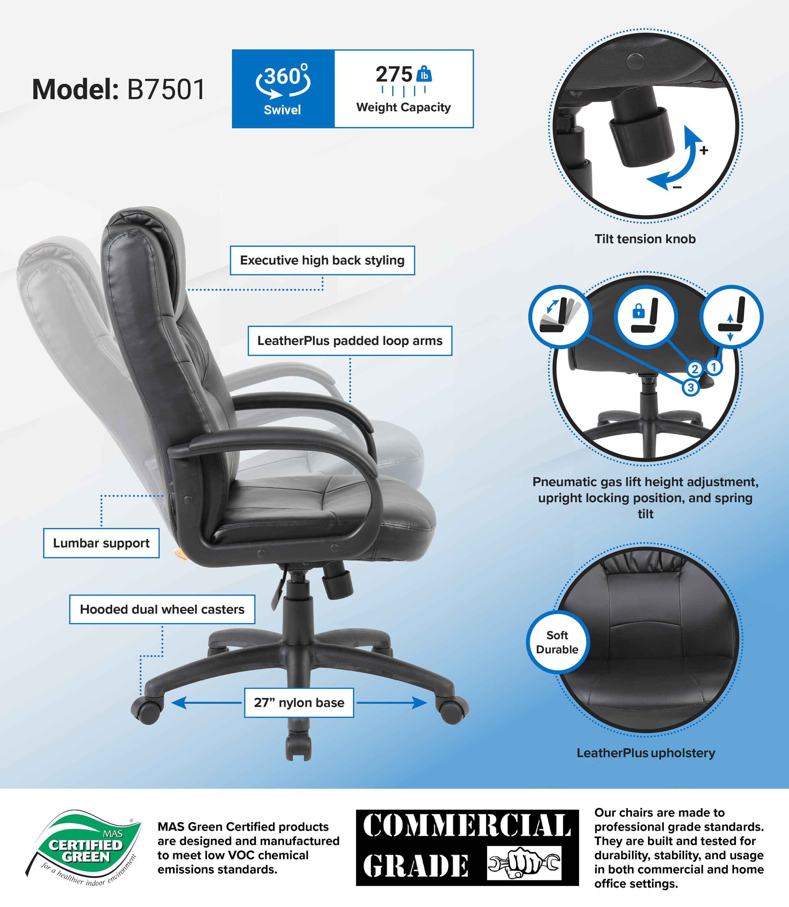Boss b7501 chair store