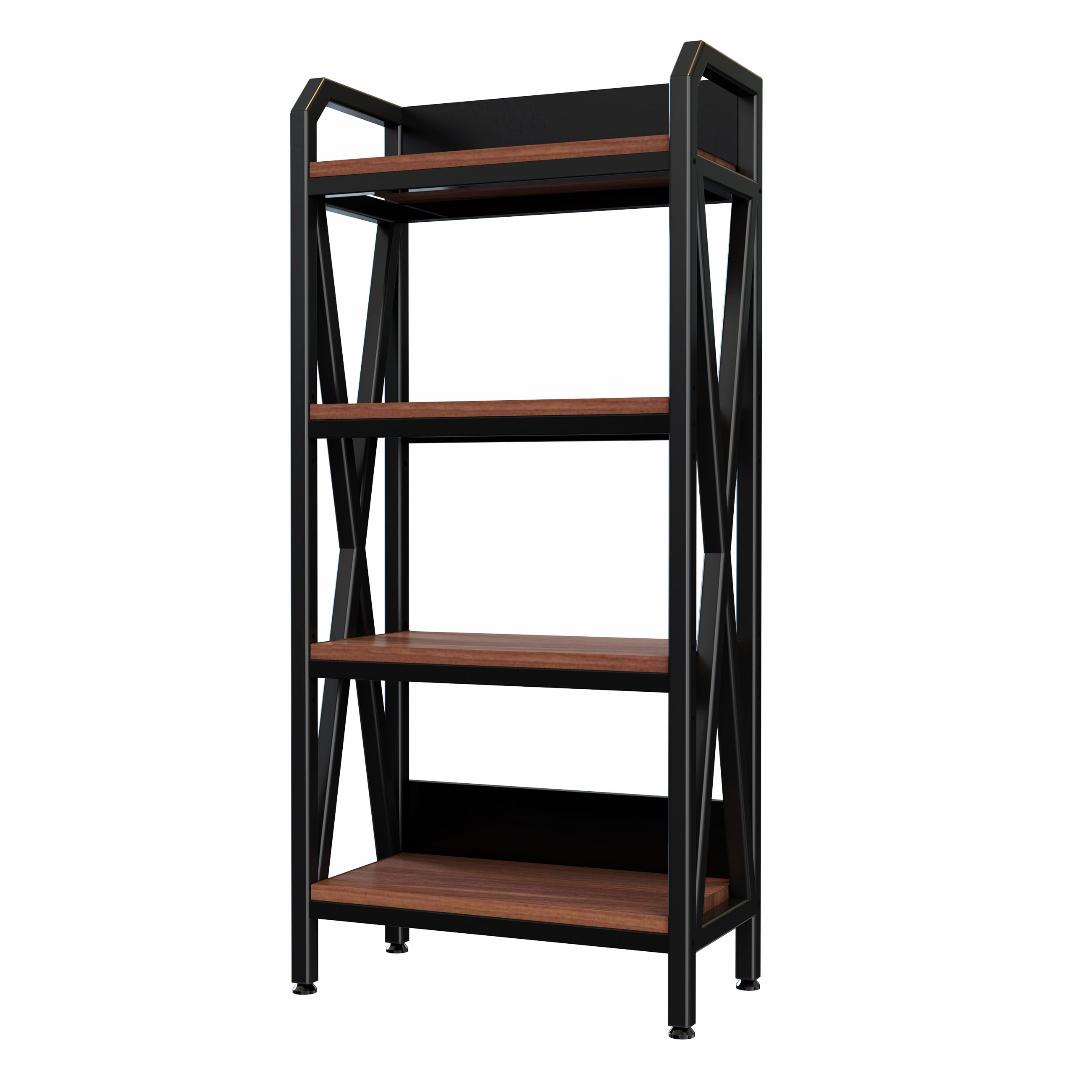 Tatayosi Bakers Rack 4-Level Storage Shelves Metal and Wooden Kitchen ...