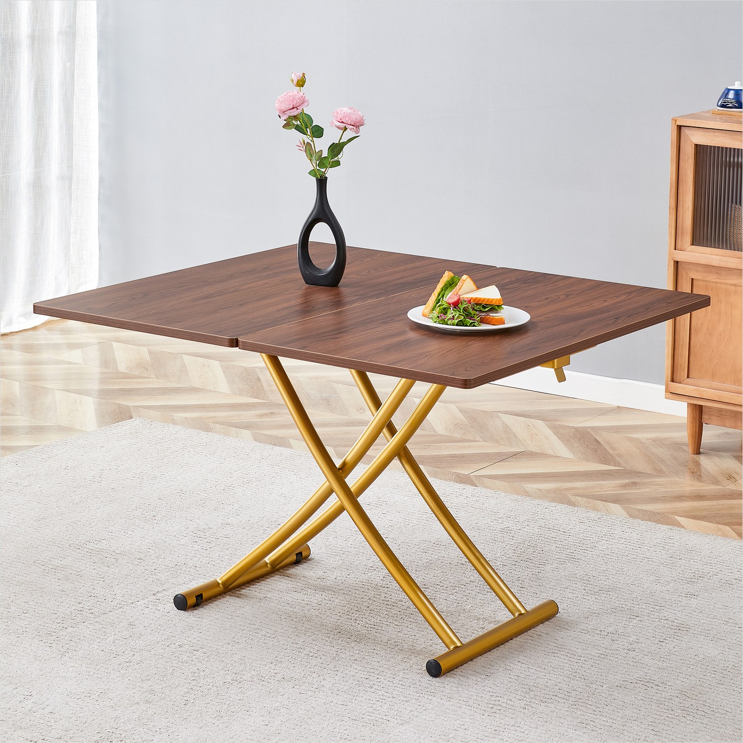 Naturefalls Multifunctional Lift Table with Height-Adjustable Metal ...