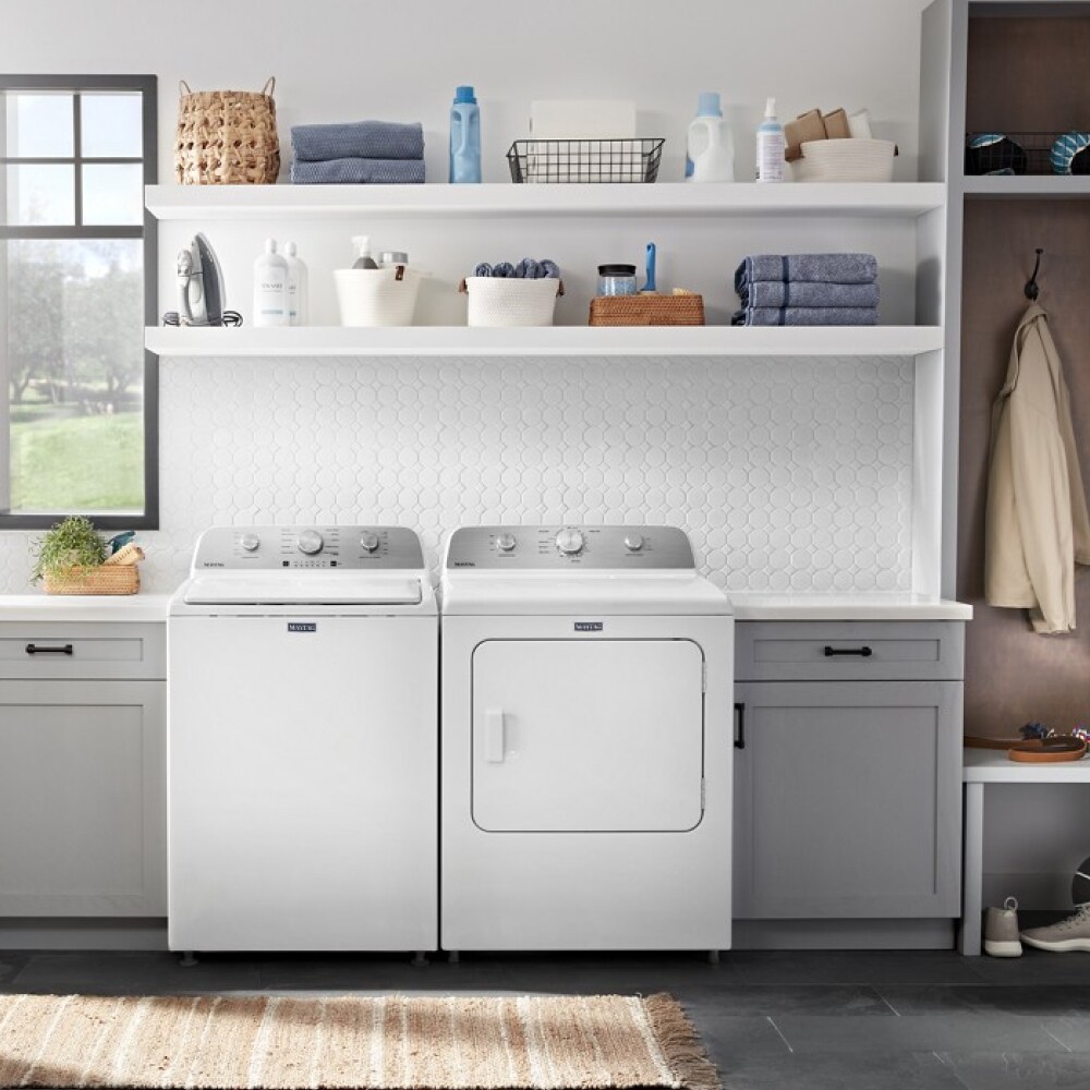 Maytag 7-cu ft Electric Dryer (White) in the Electric Dryers department ...