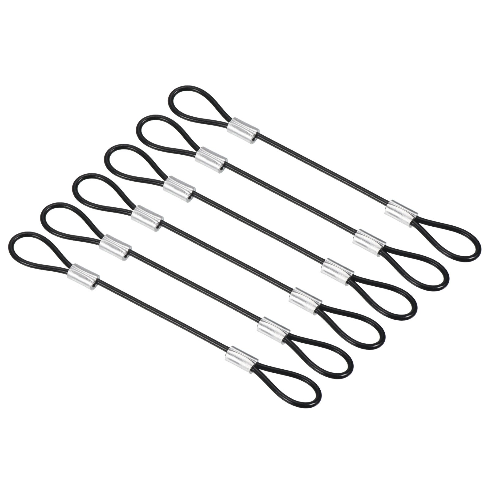 PATIKIL 5 Inch Safety Cable Lock 6pcs Stainless Steel 2mm Dia Security ...