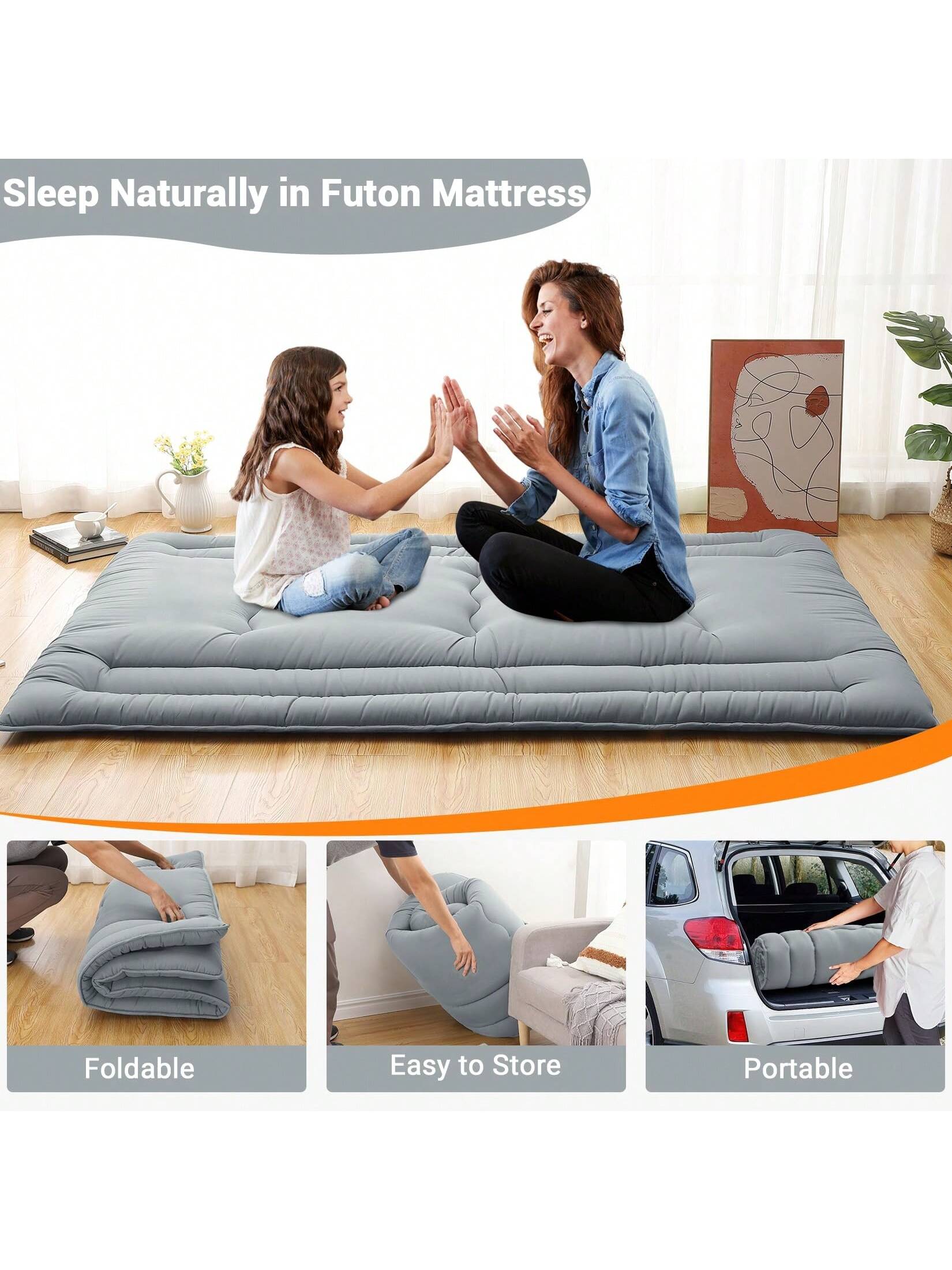 Qeetex Futon Mattress Full Size. Foldable Sleeping Mattress Tatami ...