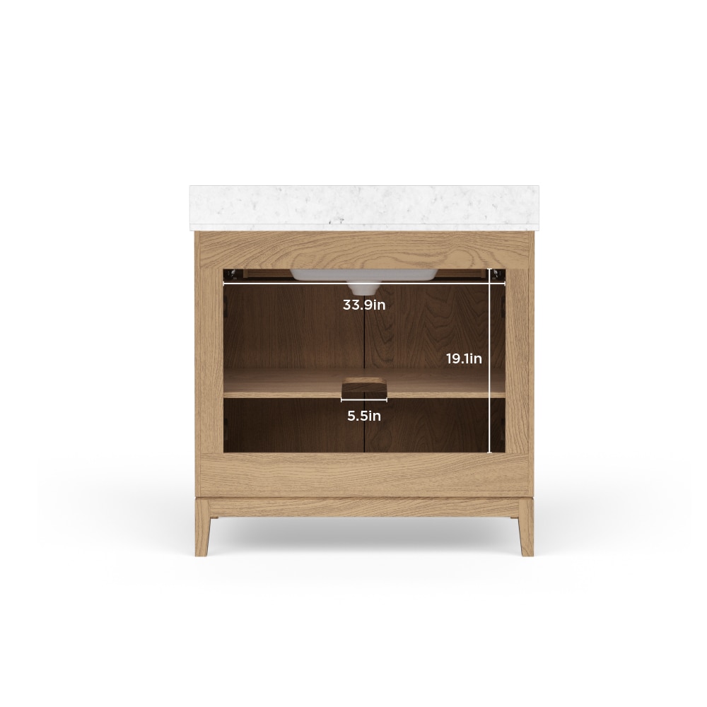 Origin 21 Jovie 36-in Light Birch Undermount Single Sink Bathroom ...