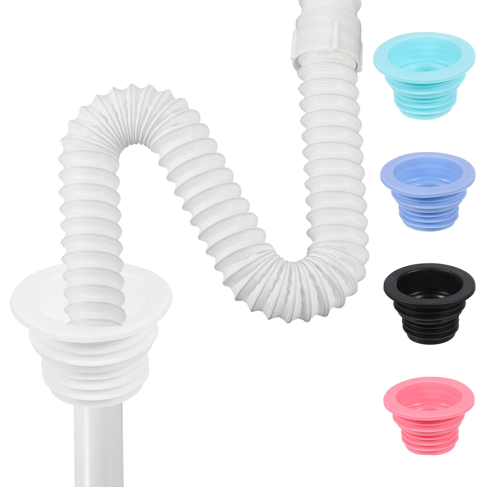 PATIKIL Drain Pipe Sewer Seal Ring 4 Pack Universal Fit Hose Silicone ...
