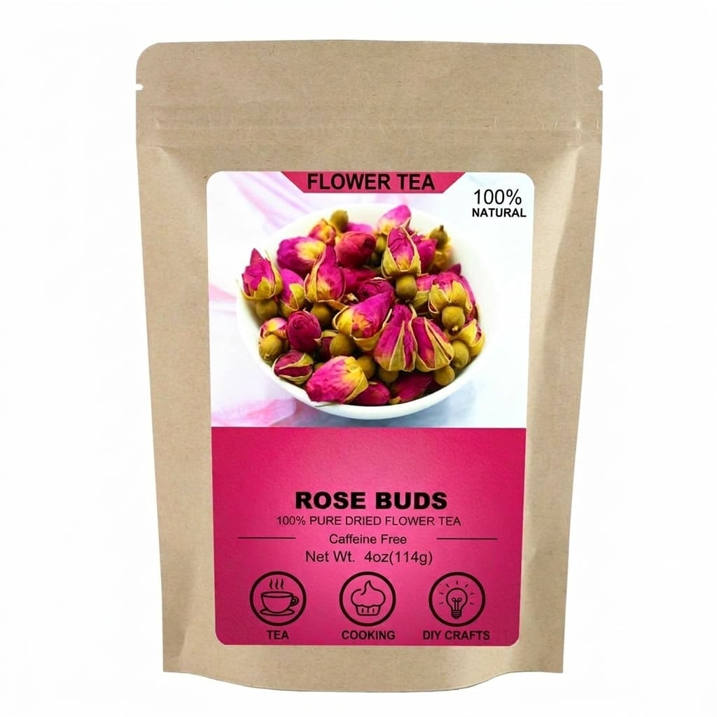 ITOPFOX 100 Percent Pure Natural Dried Rose Buds 4oz Premium Food Grade ...