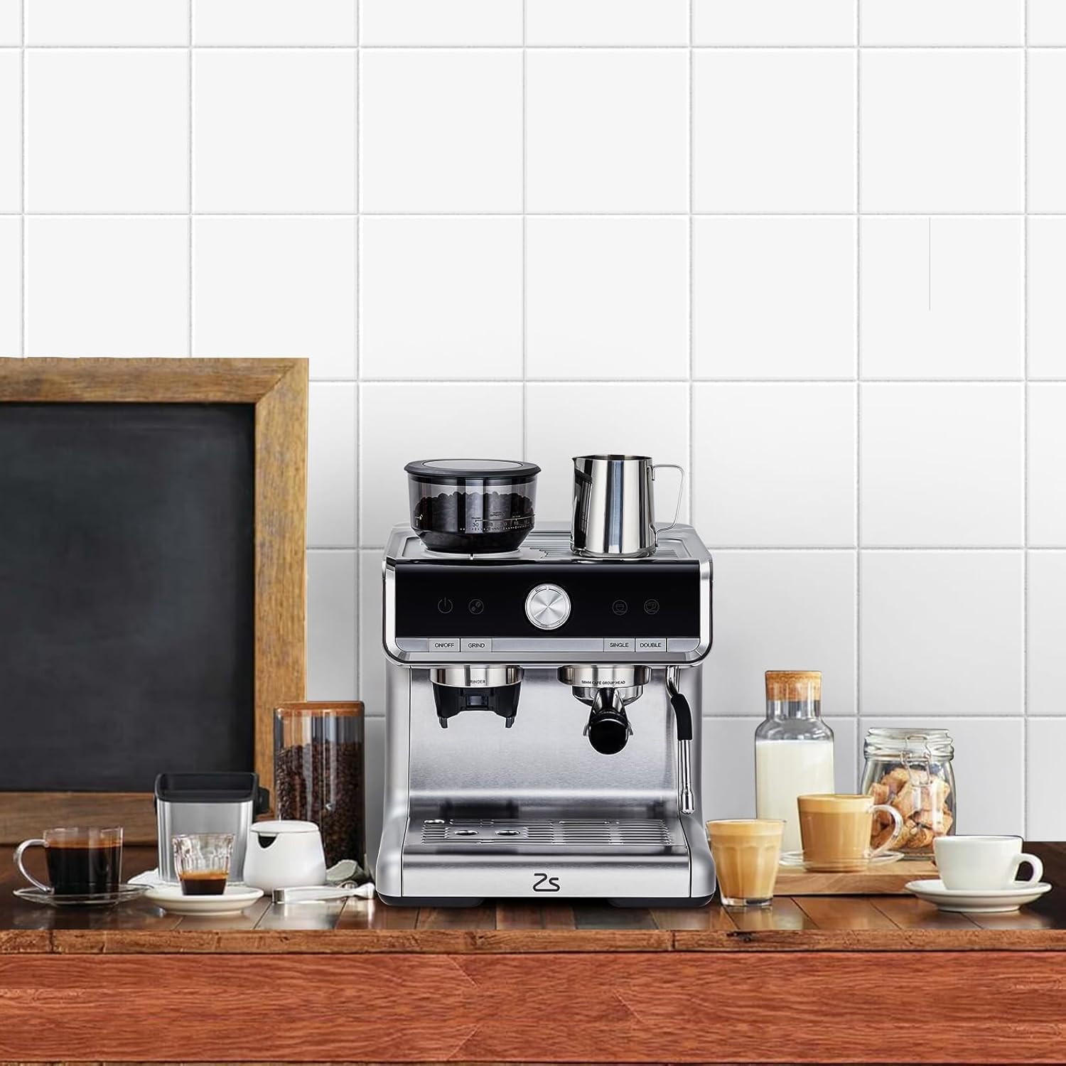 IdealHouse 20 Bar Barista-Grade Espresso Machine with Conical Burr ...