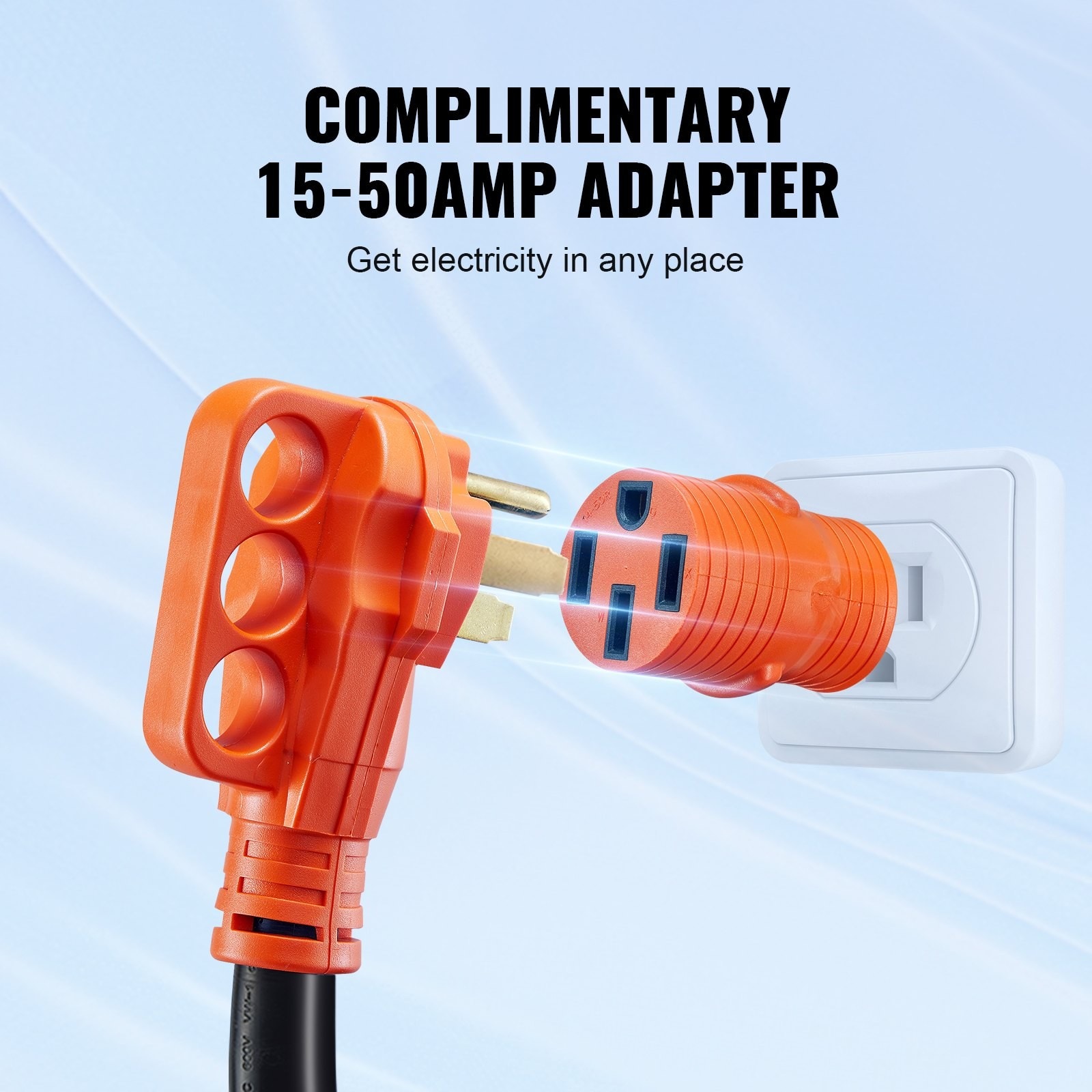 SUGIFT 50-ft 50-Amp RV Extension Cord Heavy Duty STW 6/3 8/1 AWG NEMA ...