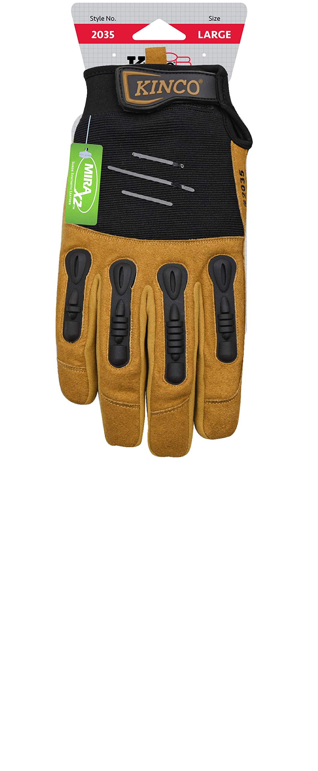 Kinco Work Glove 2035 Foreman Synthetic Suede Leather Palm Comfortable ...