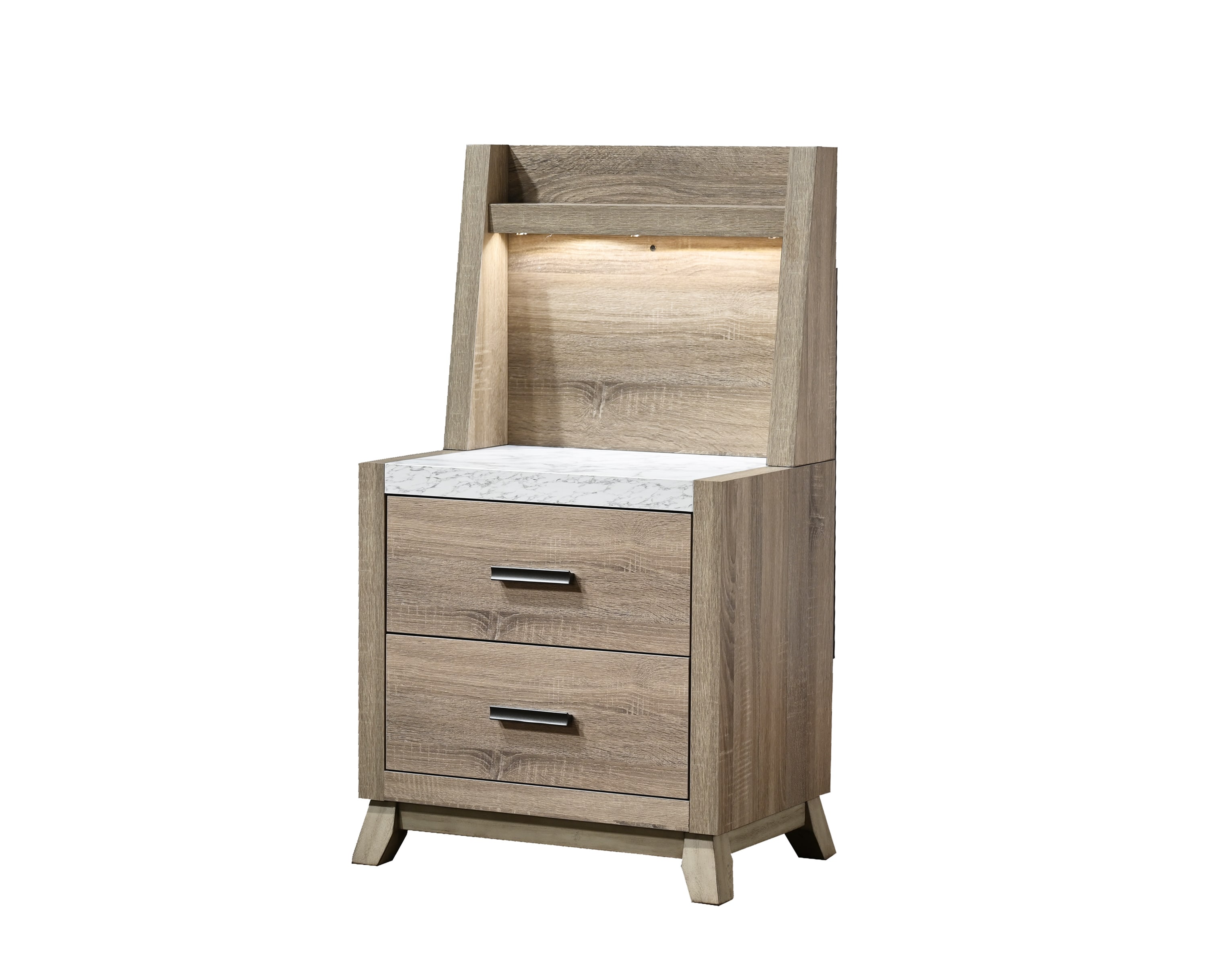 LOVMOR 1pc Rustic Transitional Contemporary Nightstand Wall Panel ...