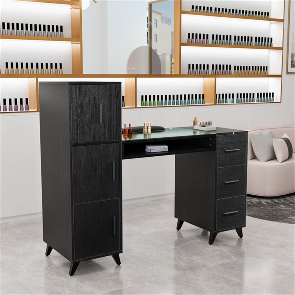 Outopee 55.1-in Black Modern/Contemporary Craft desk in the Desks ...