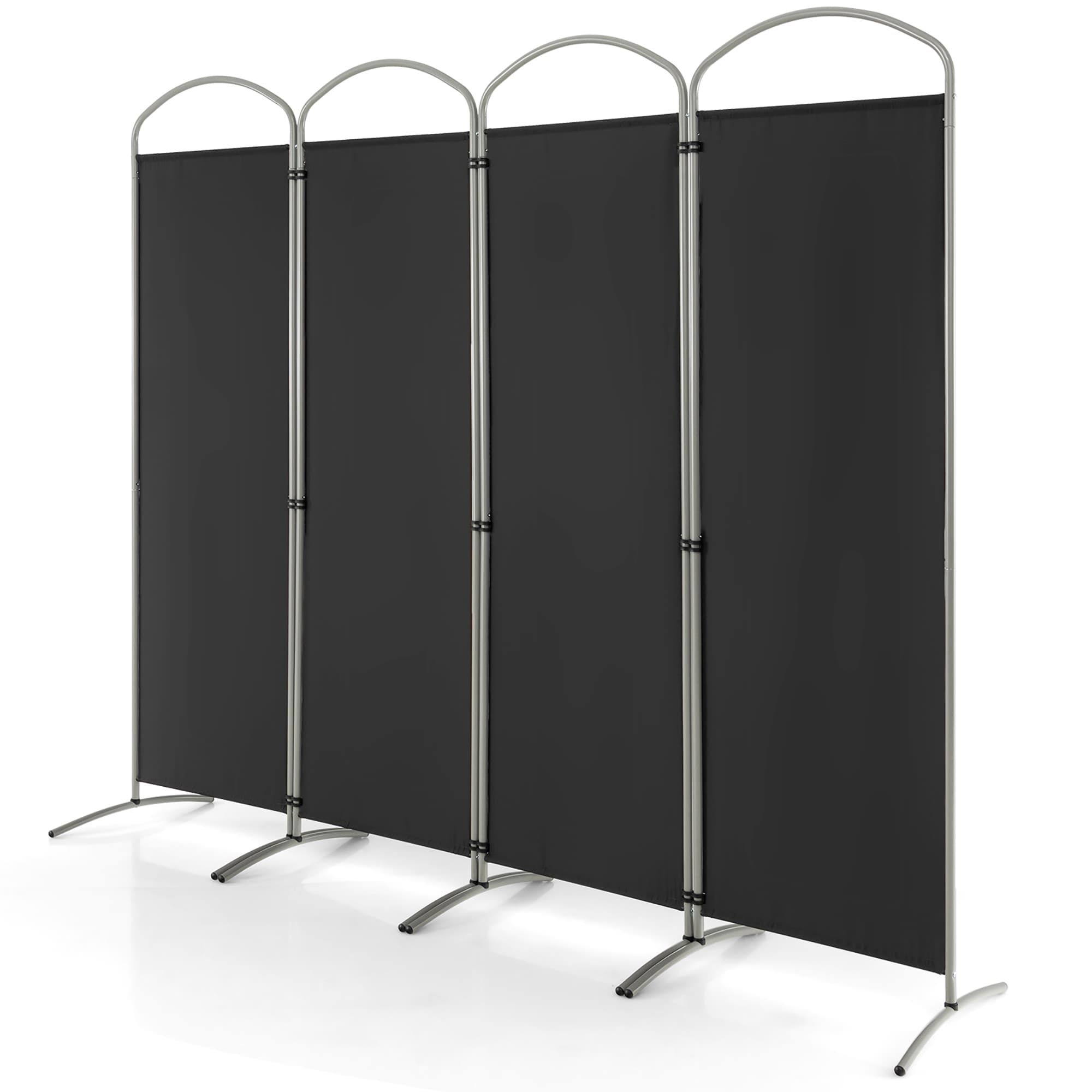 Goplus 4 Panels Folding Room Divider 6 Ft Tall Fabric Privacy Screen ...