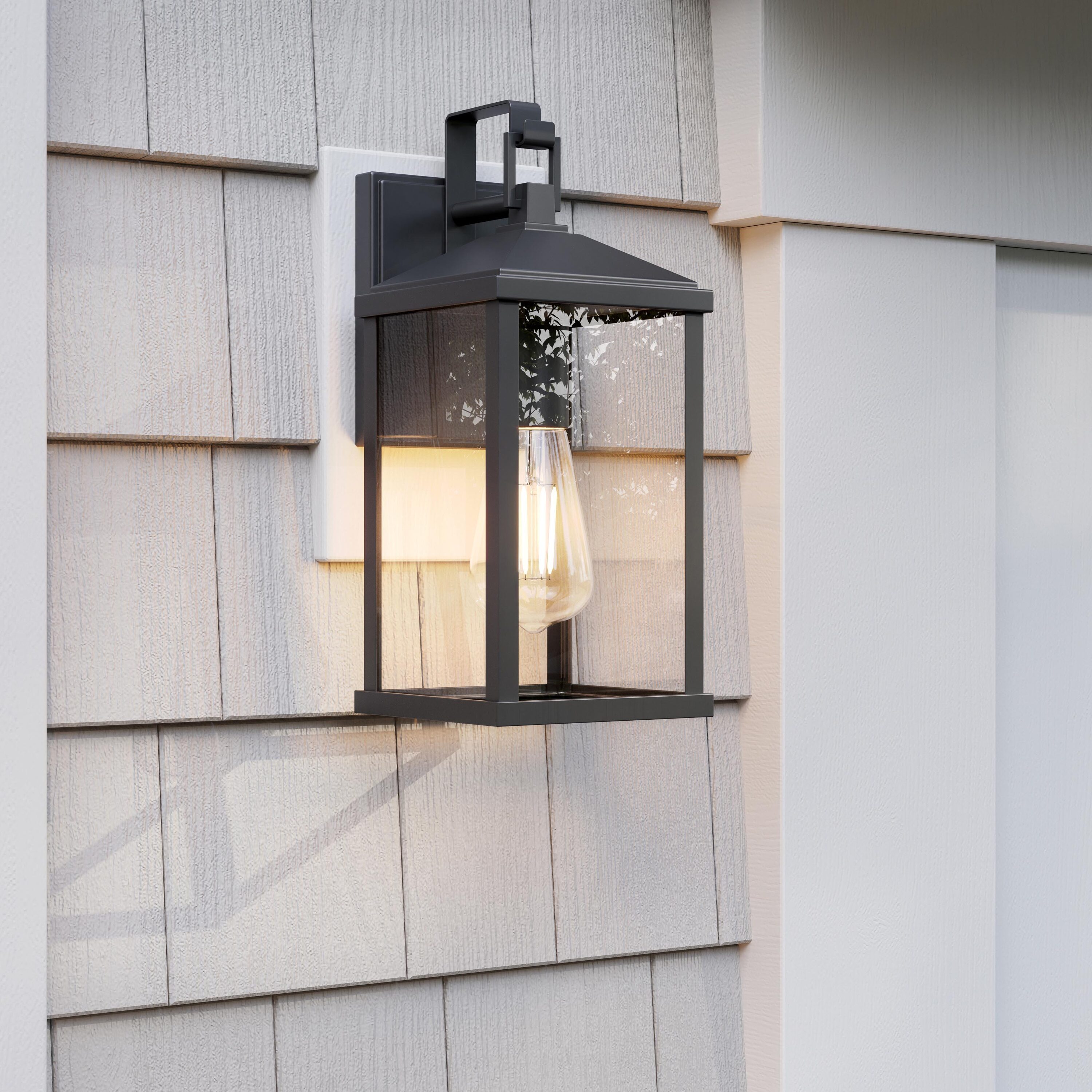 Progress Lighting Cantley 13 In. Matte Black 1-Light Hardwired Outdoor ...