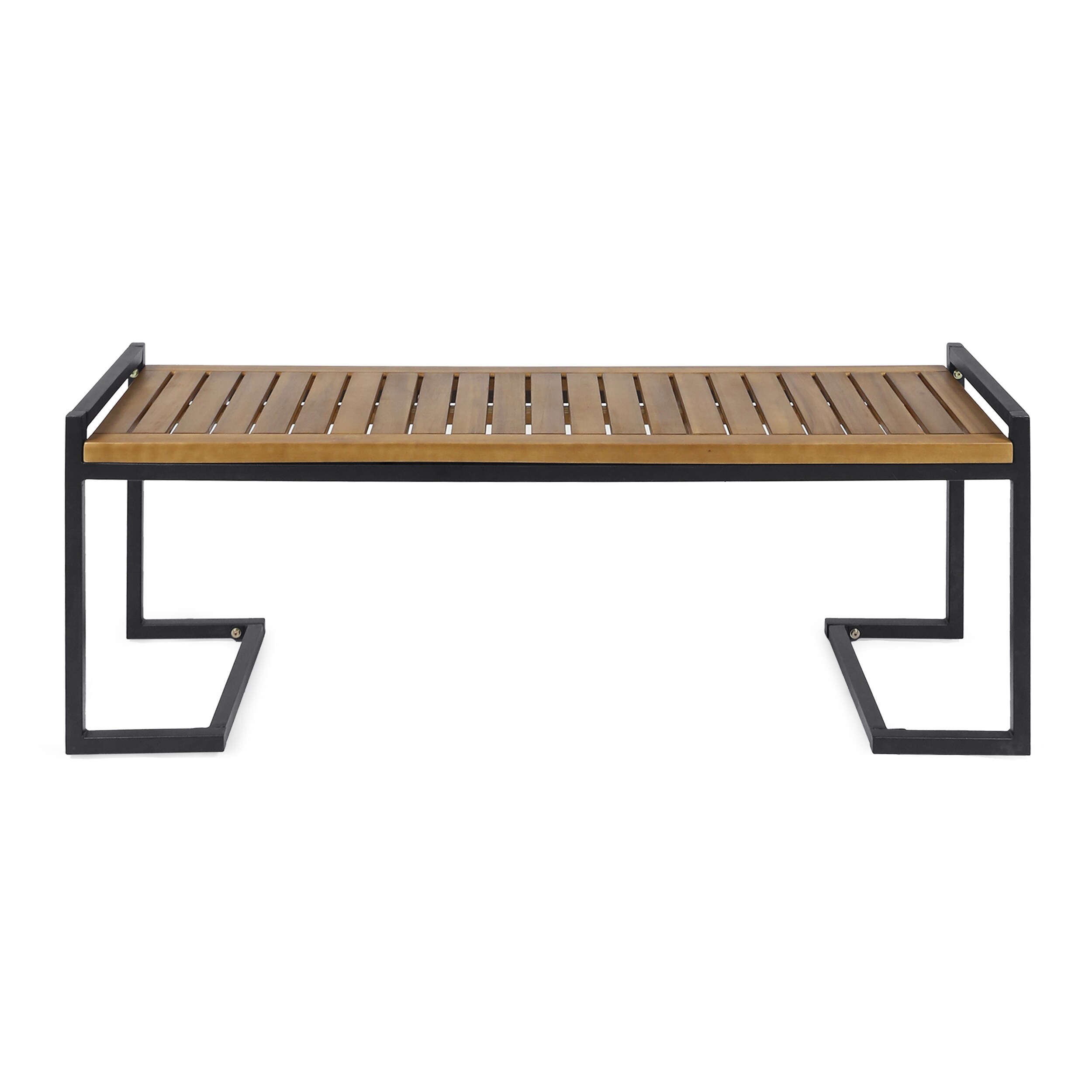 Best Selling Home Decor Hopkins 54-in W x 19.5-in H Teak Iron Dining ...