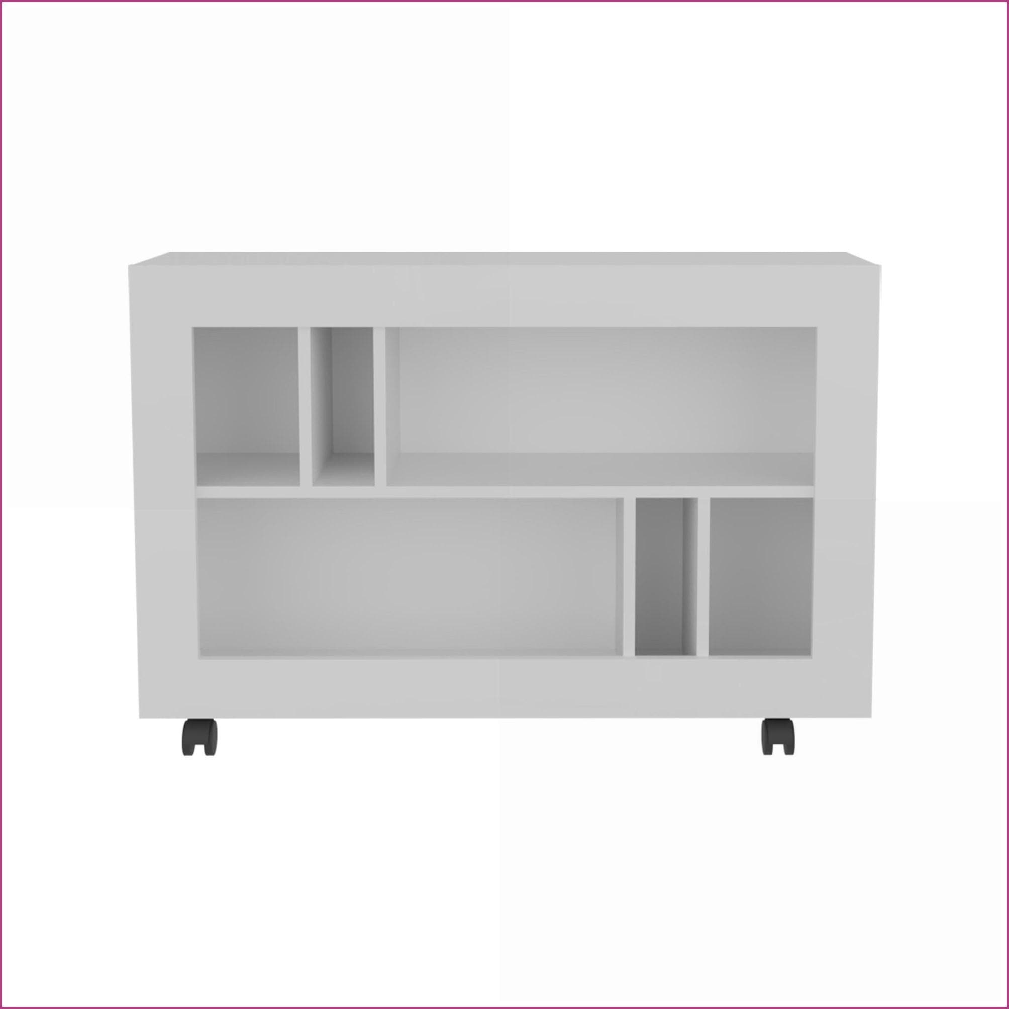 Watnature White Melamine Coffee Table with Open Storage amp Wheels ...