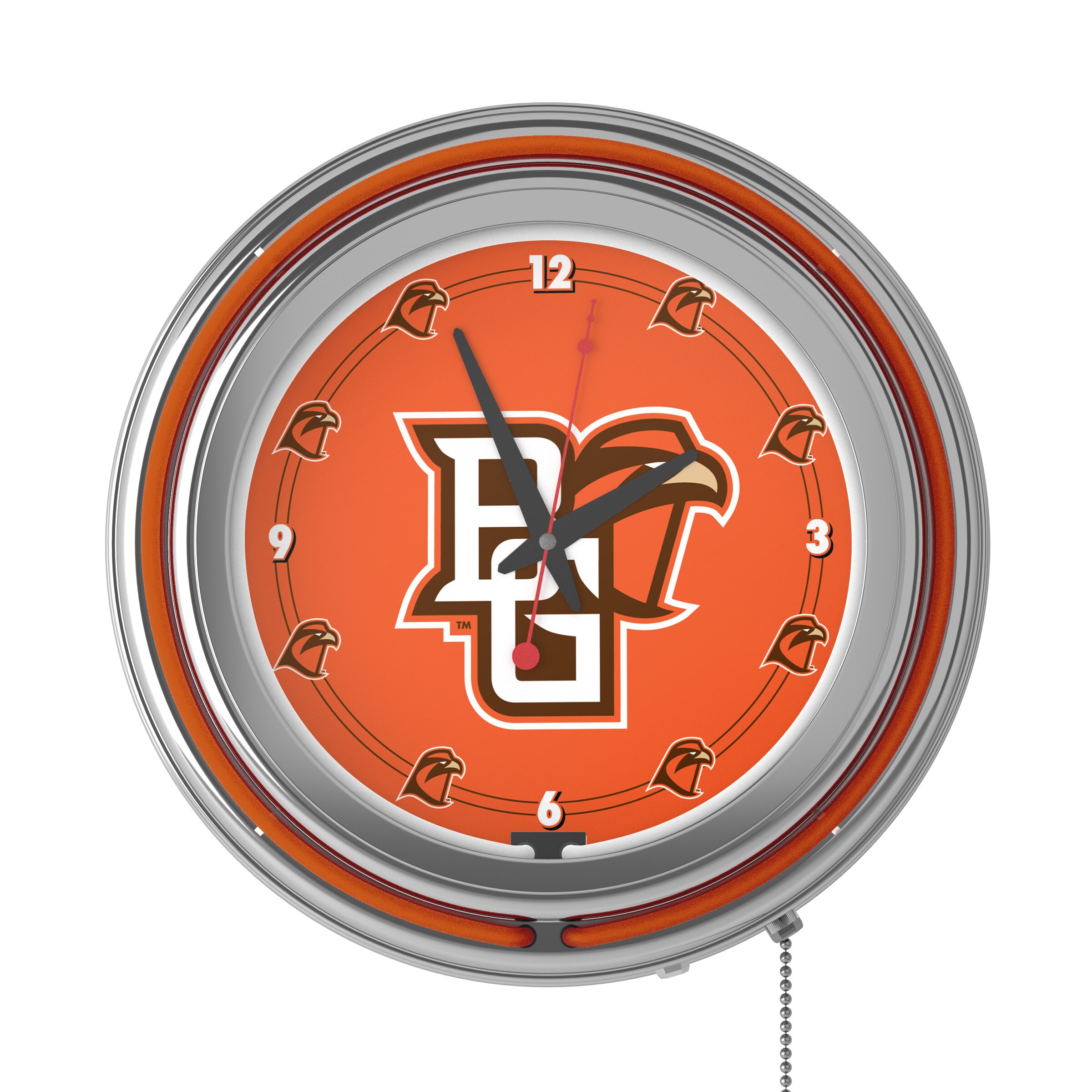 Trademark Gameroom Bowling Green Falcons Clocks Analog Round Wall in ...