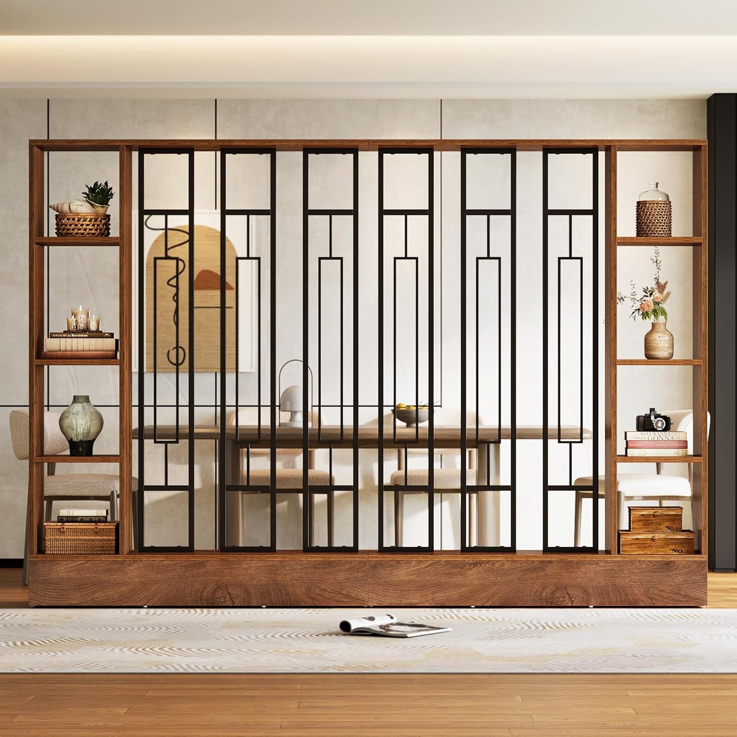 Tribesigns 70.9 inches Modern Freestanding Room Divider with Display ...