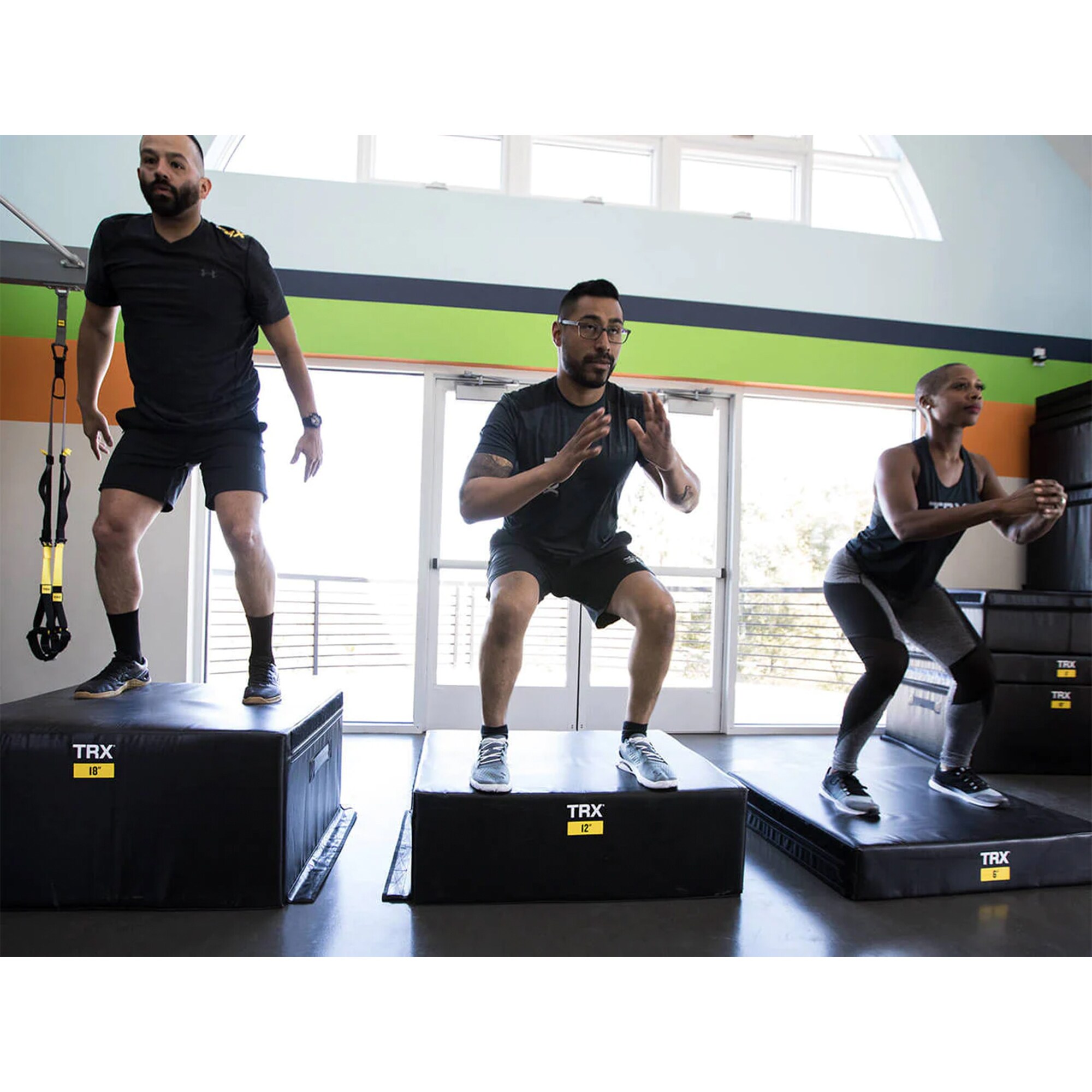 TRX 18 Inches Soft Plyo Box Stackable Gym Workout Equipment for Plyometric Exercises in the ...