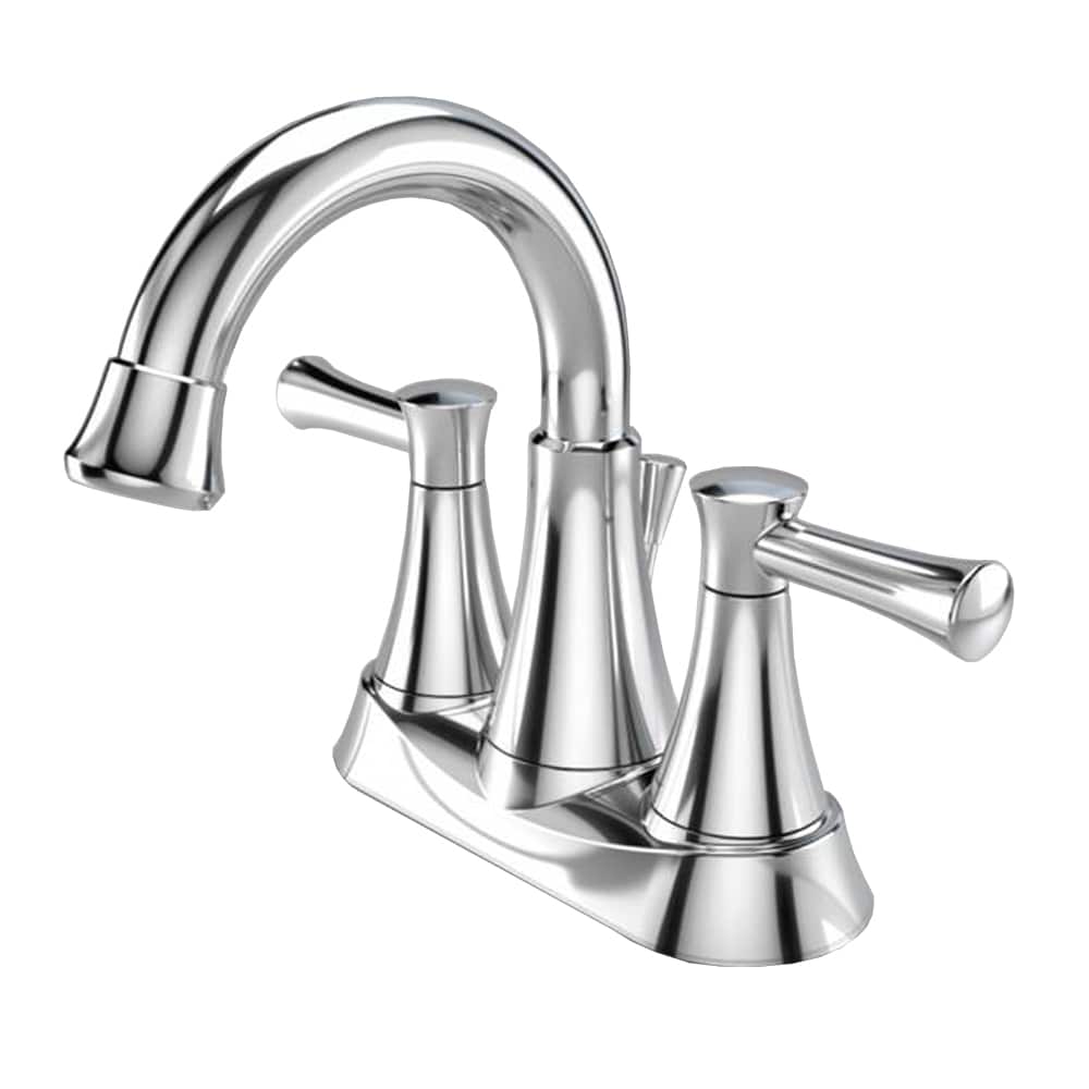 AquaSource Chrome 2-handle 4-in centerset WaterSense Bathroom Sink ...