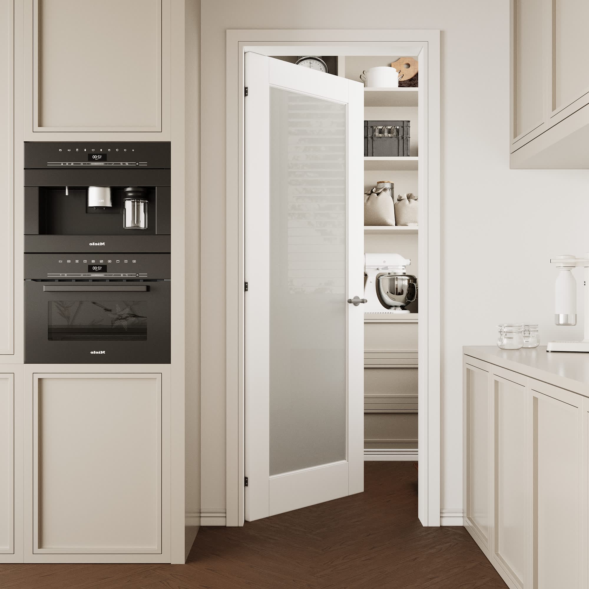 Ark Design 1-Lite Solid Core MDF Tempered Frosted Glass and Manufacture ...
