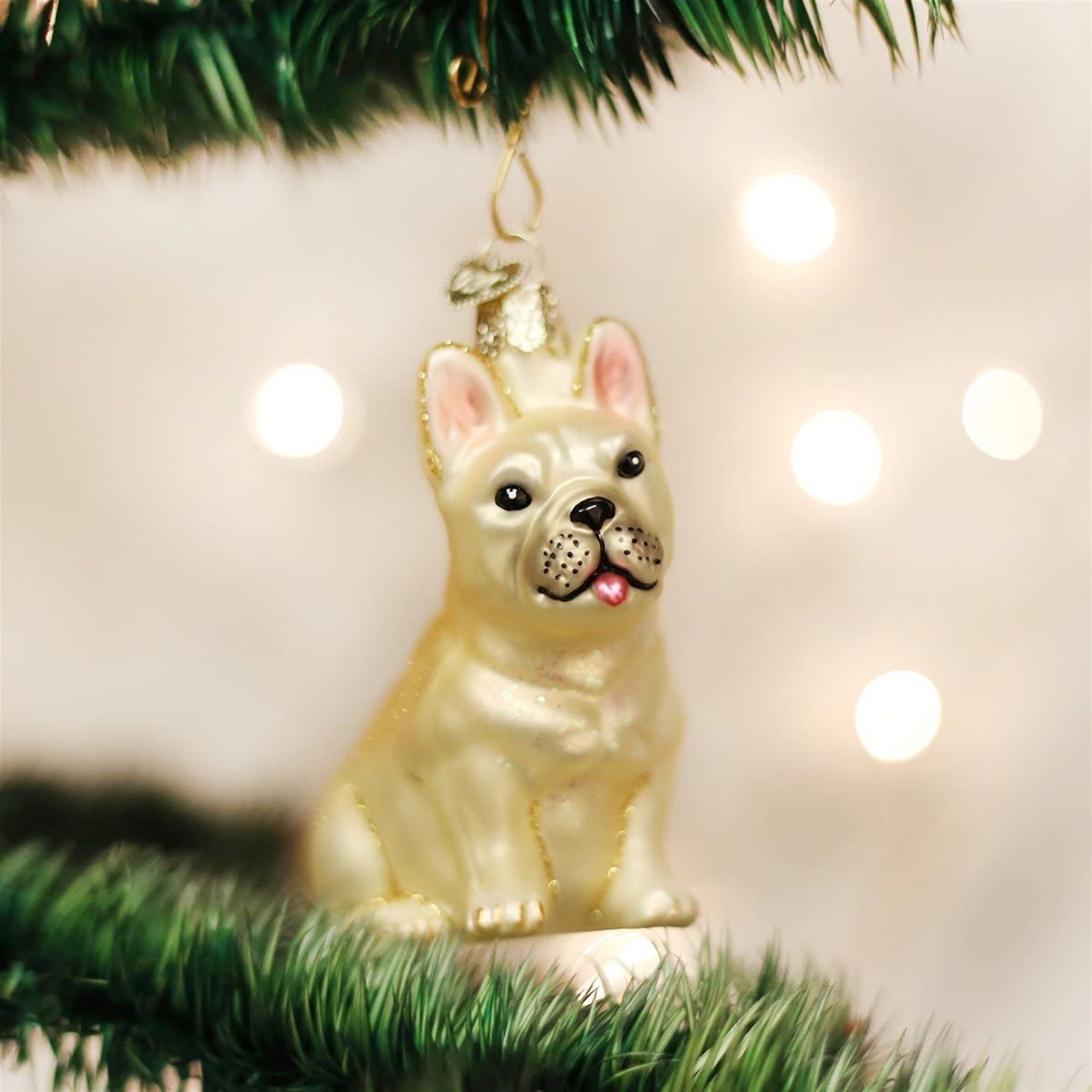 Old World Christmas Blown Glass French Bulldog Ornament for Christmas ...