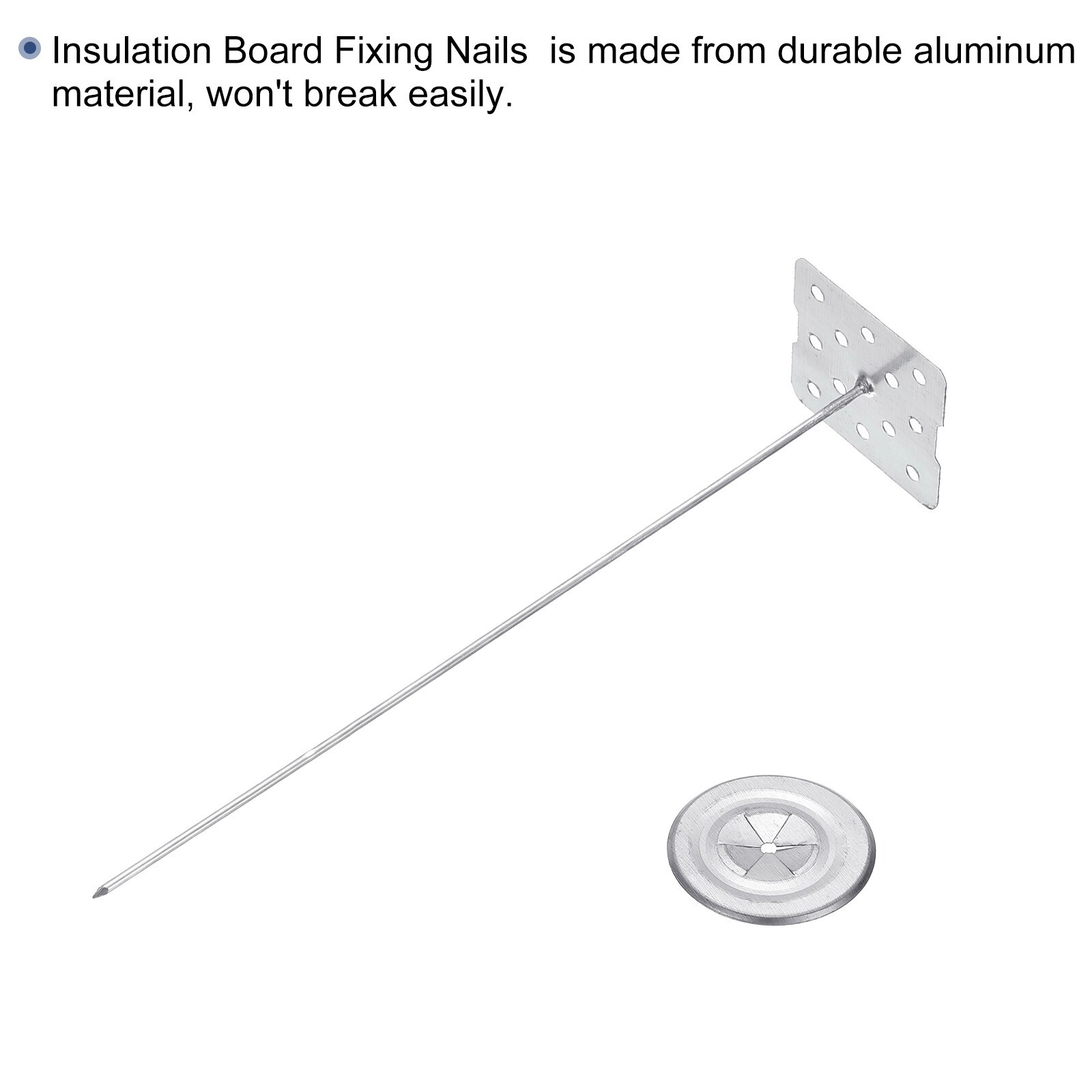 PATIKIL 50 Sets 200mm Perforated Insulation Pins with Round Washer 2 ...