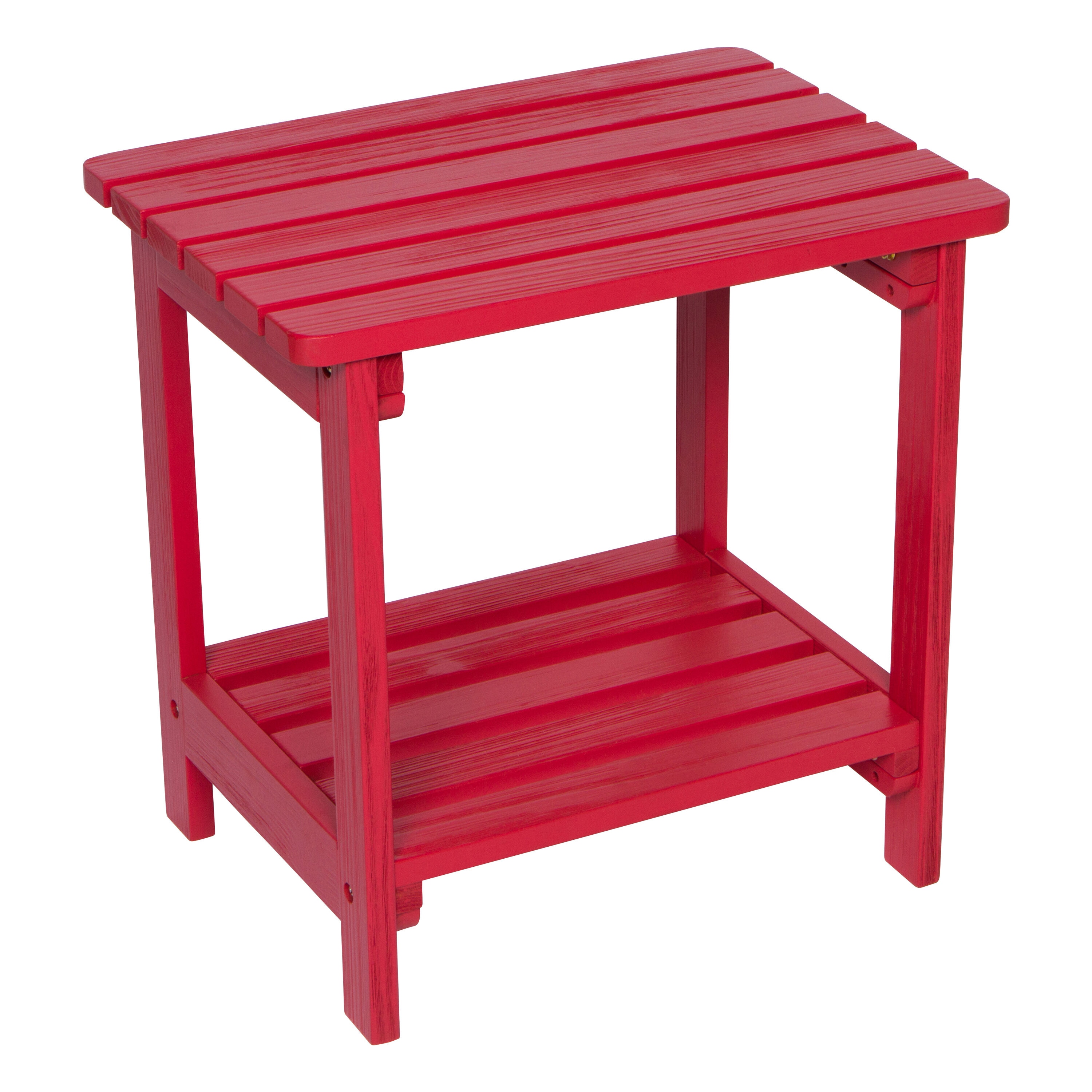 Shine Company Rectangle Outdoor End Table 14 in W x 19.75 in L 4114CR at Lowes
