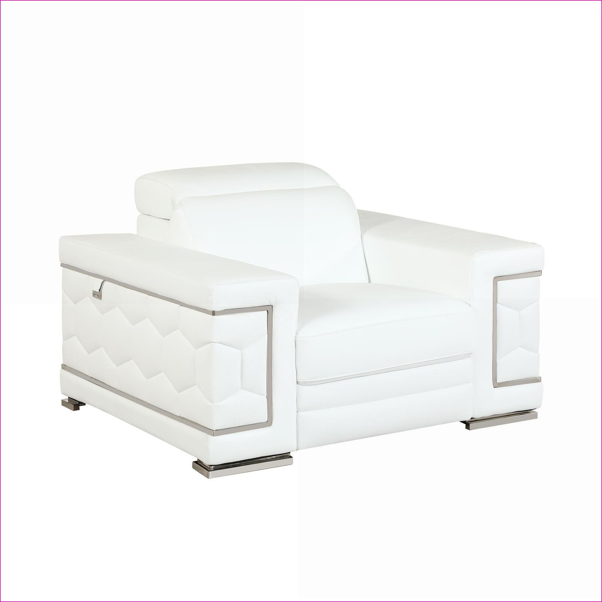 Watnature Top Grain Italian Leather Accent Chair Single Upholstered ...