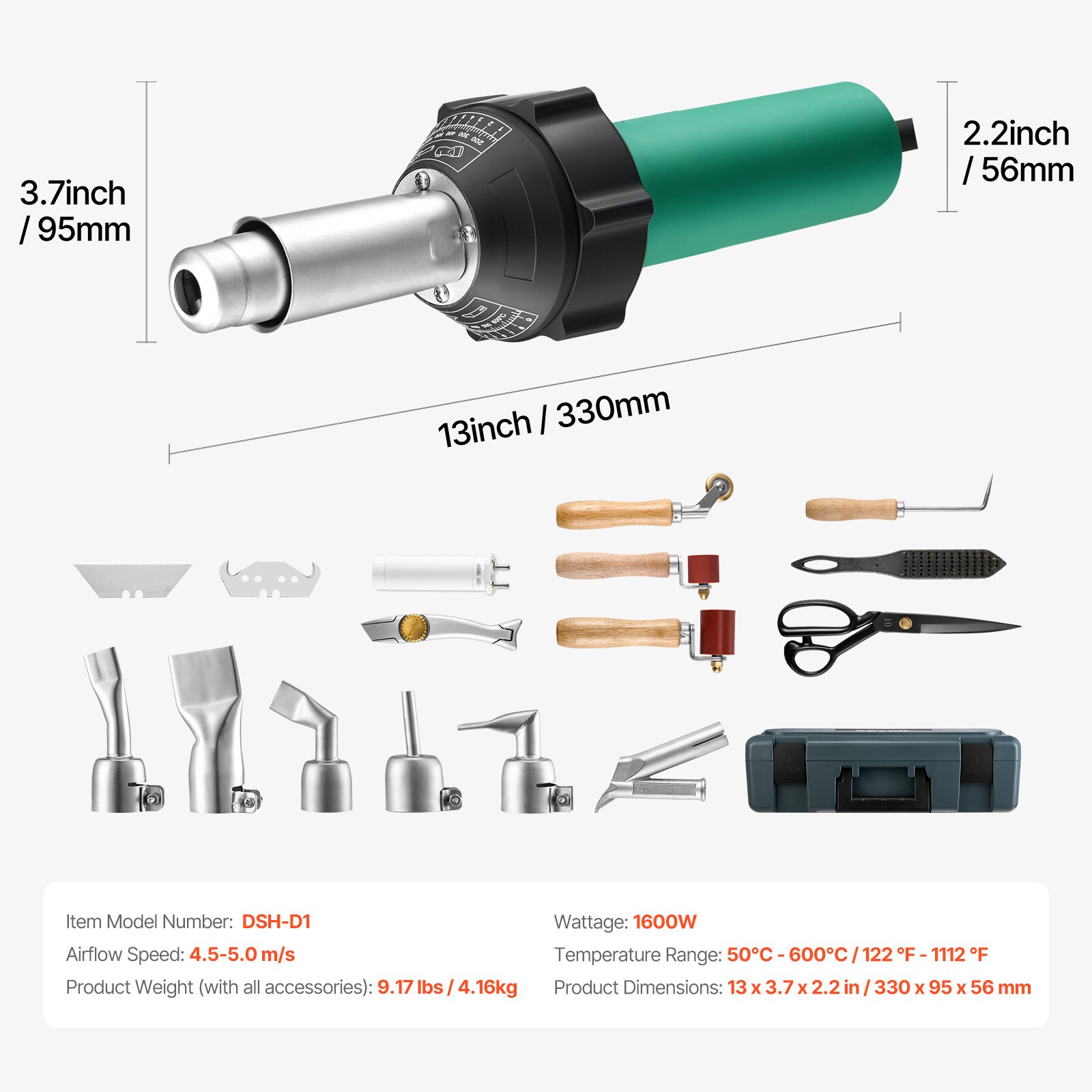 VEVOR A set of Hot Air Plastic Welder Soldering gun in the Soldering ...