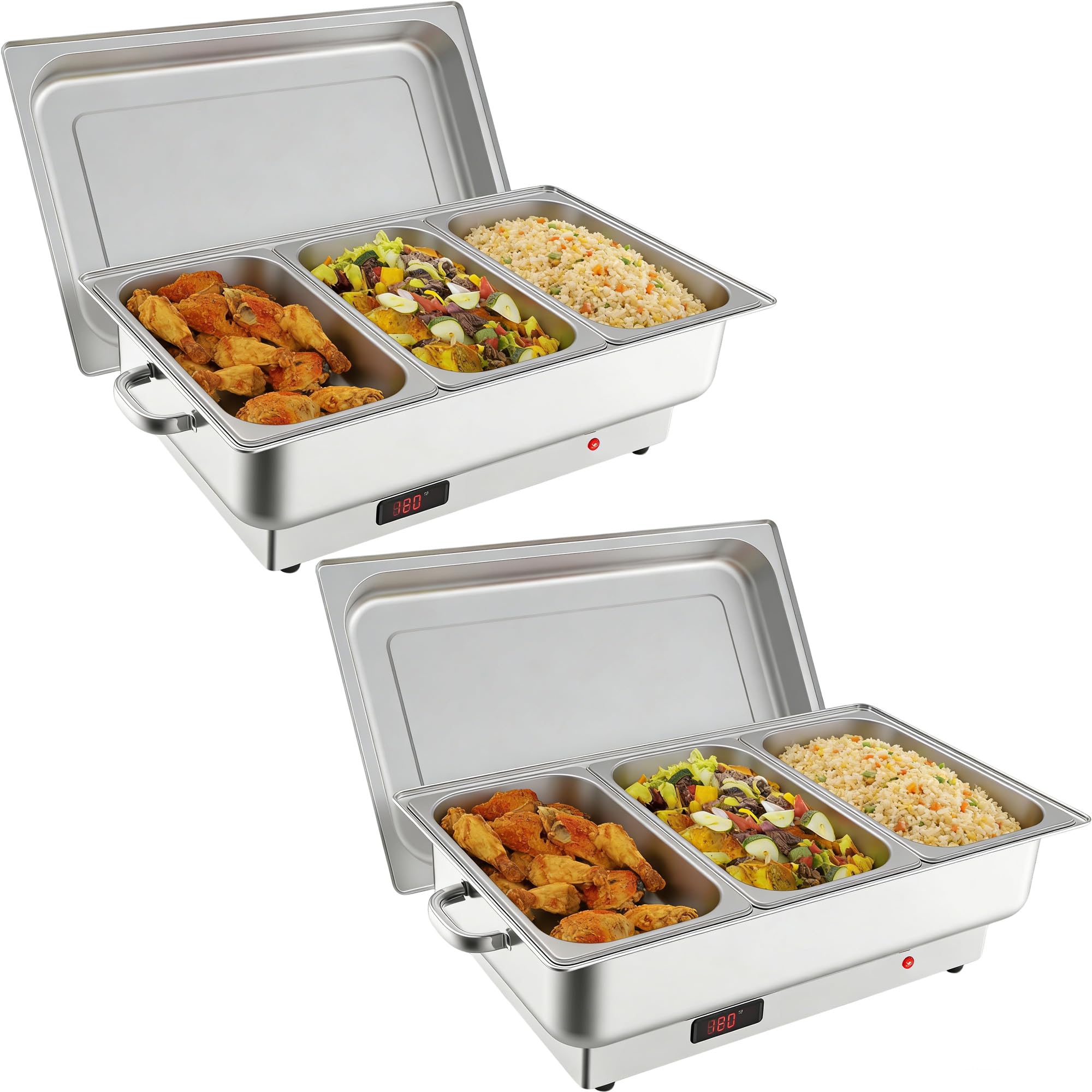 GarveeLife Electric Chef Chafing Dish Buffet Set 9QT Buffet Servers and ...