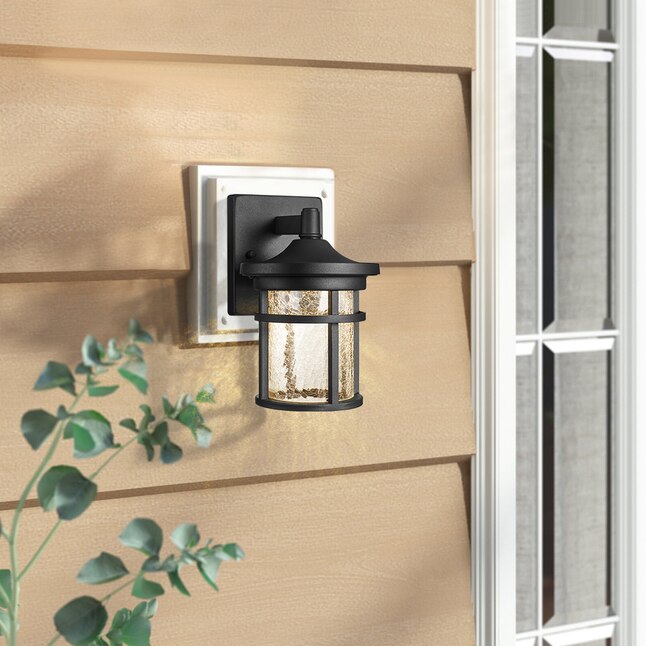 True Fine 2 Pack 8 7 In H Matte Black Integrated Led Outdoor Wall Light