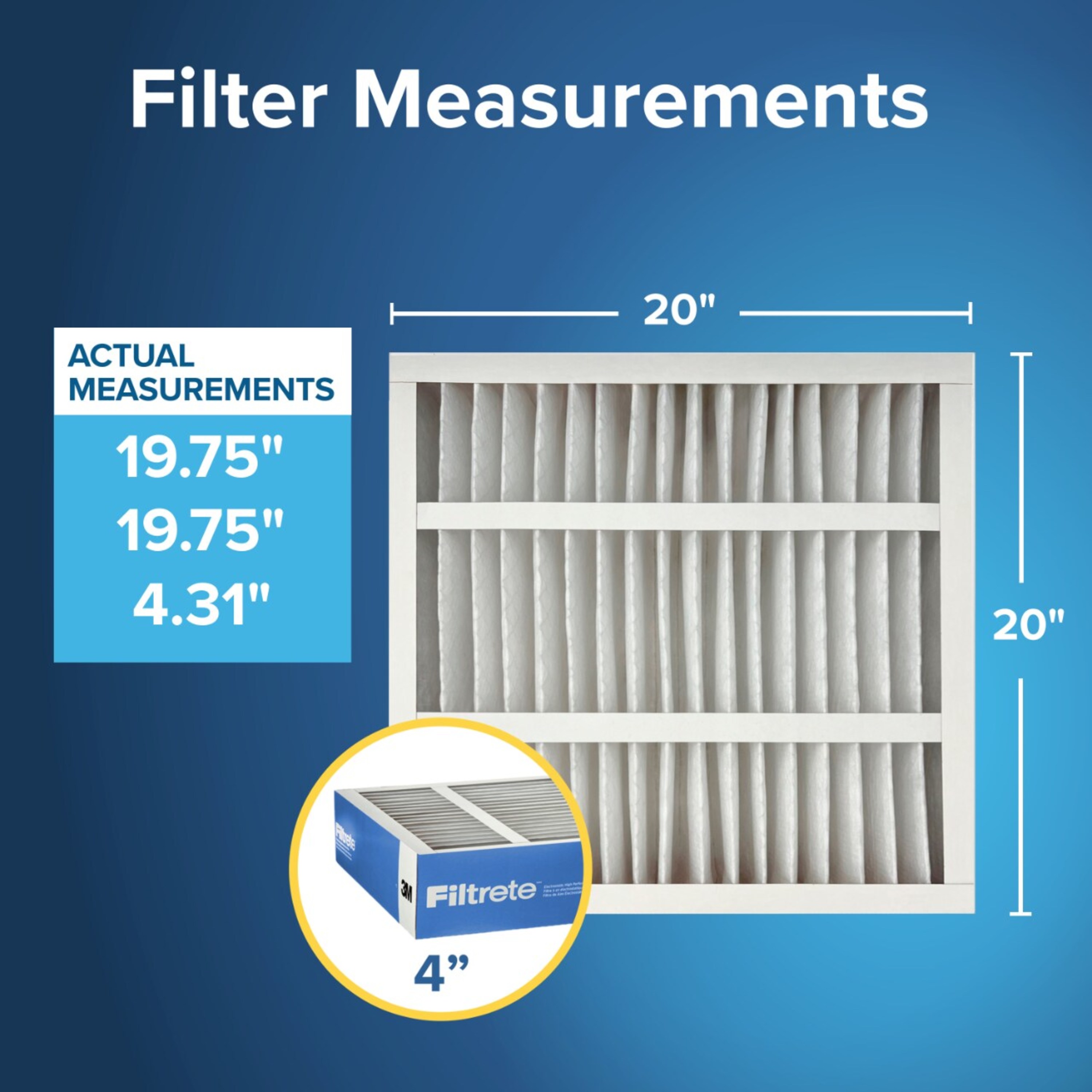 Filtrete Filtrete Fltr 1900MPR 20x20x4 in the Air Filters department at ...