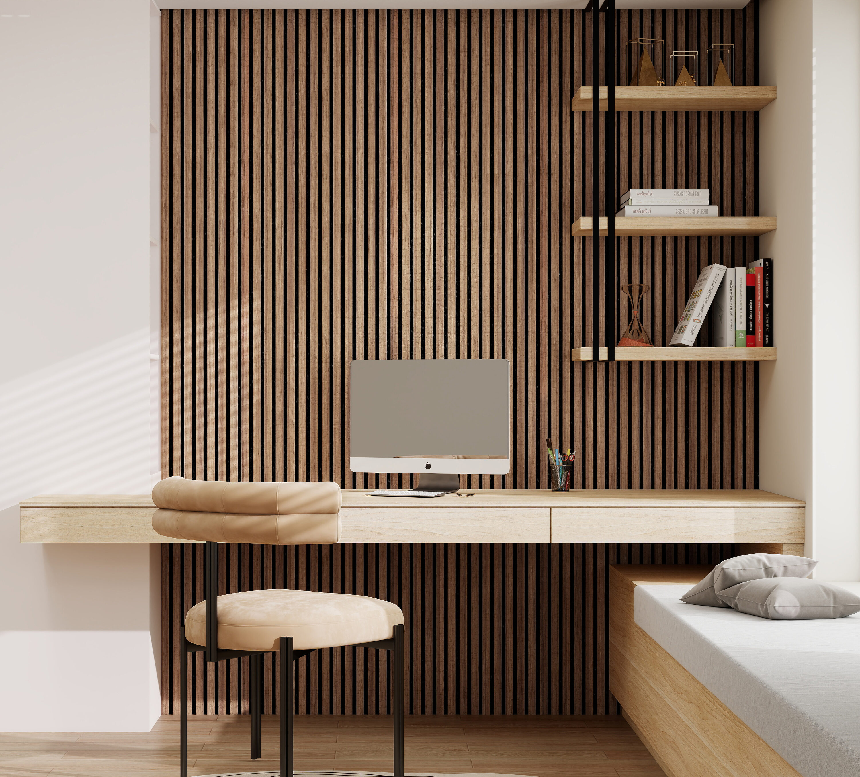 Origin 21 11.22-in x 47.24-in Walnut Veneer Acoustic Sound Absorbing ...