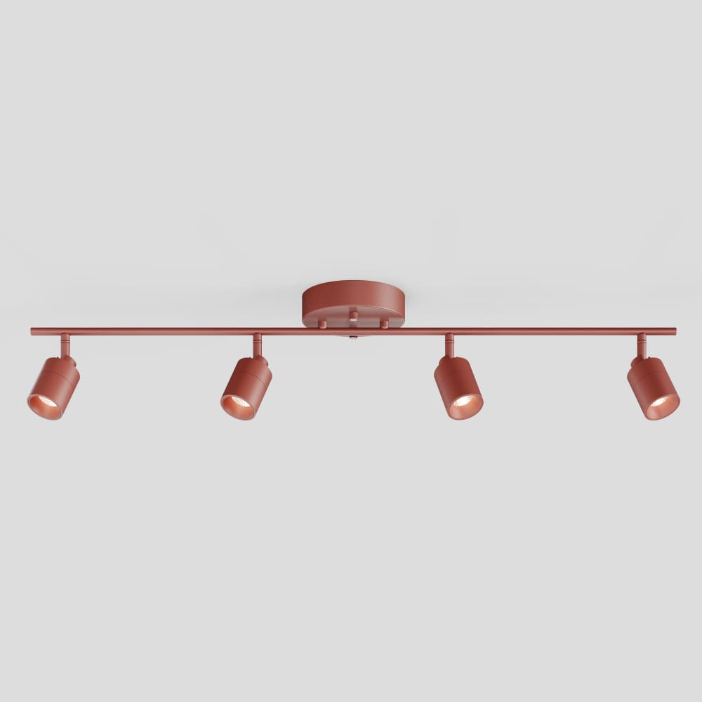 VidaLite - Shura 4 Head Track Light - Matte Burnt Sienna in the Fixed ...
