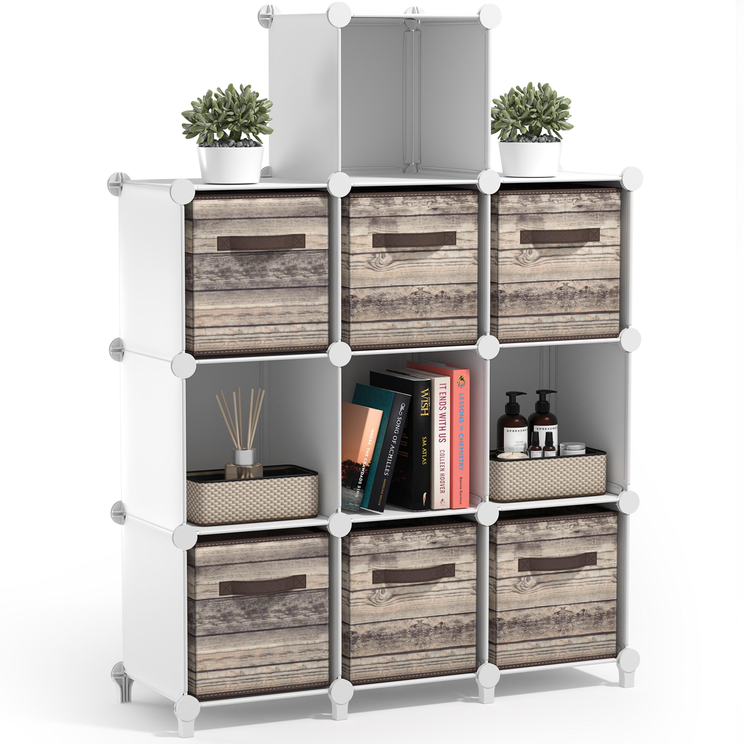 SORBUS 10 Cube Storage Organizer Cubby Shelf for Closet Toys Books and ...