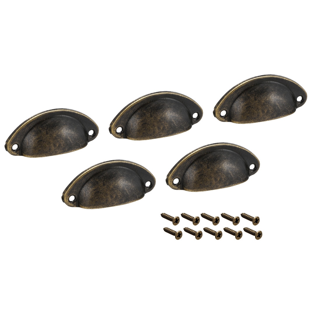Unique Bargains Cup Pulls Carbon Steel Shell Pull Handles Bronze Tone ...